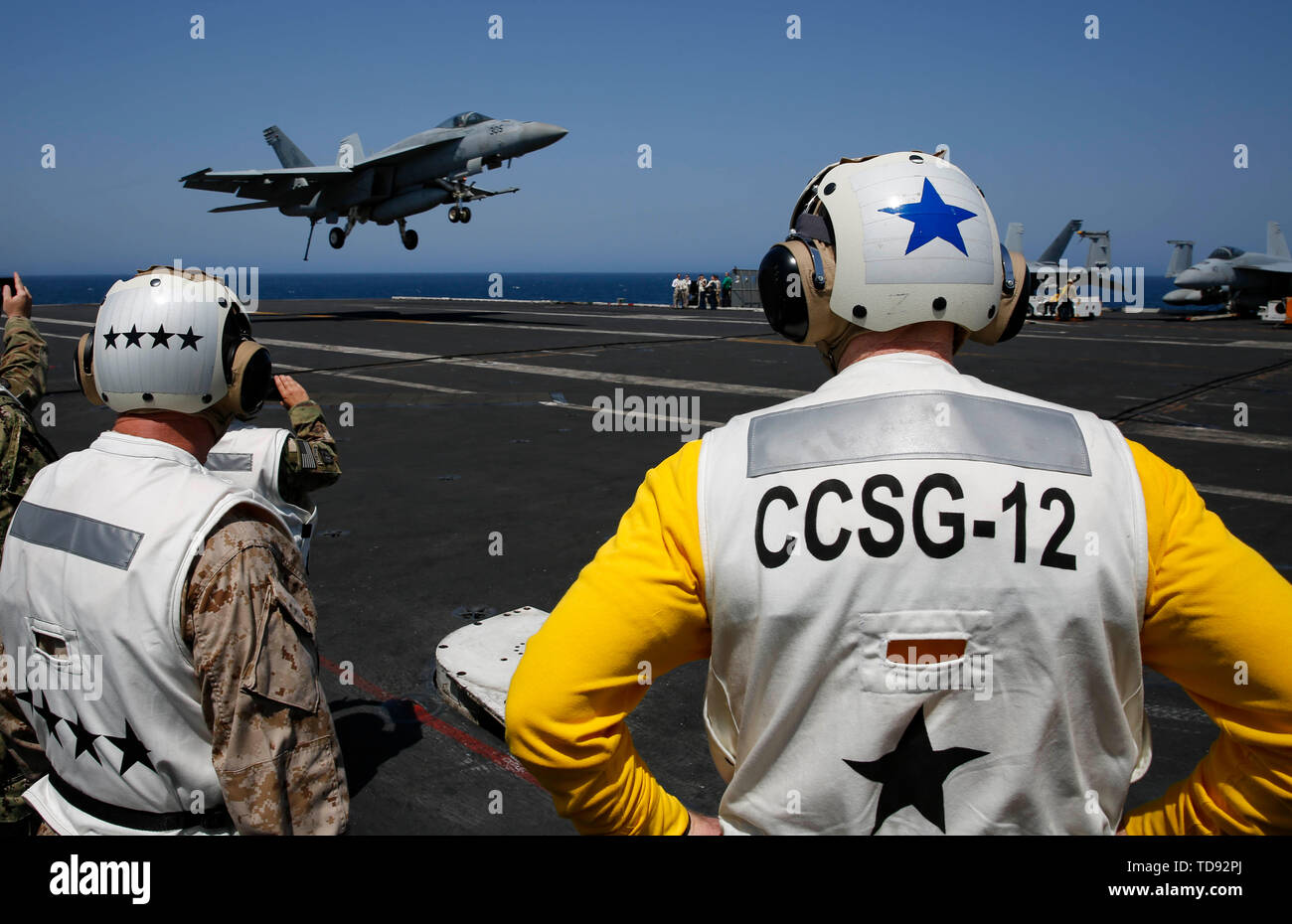 190608-N-GD018-1181 ARABIAN SEA (June 8, 2019) Gen. Kenneth F. McKenzie ...