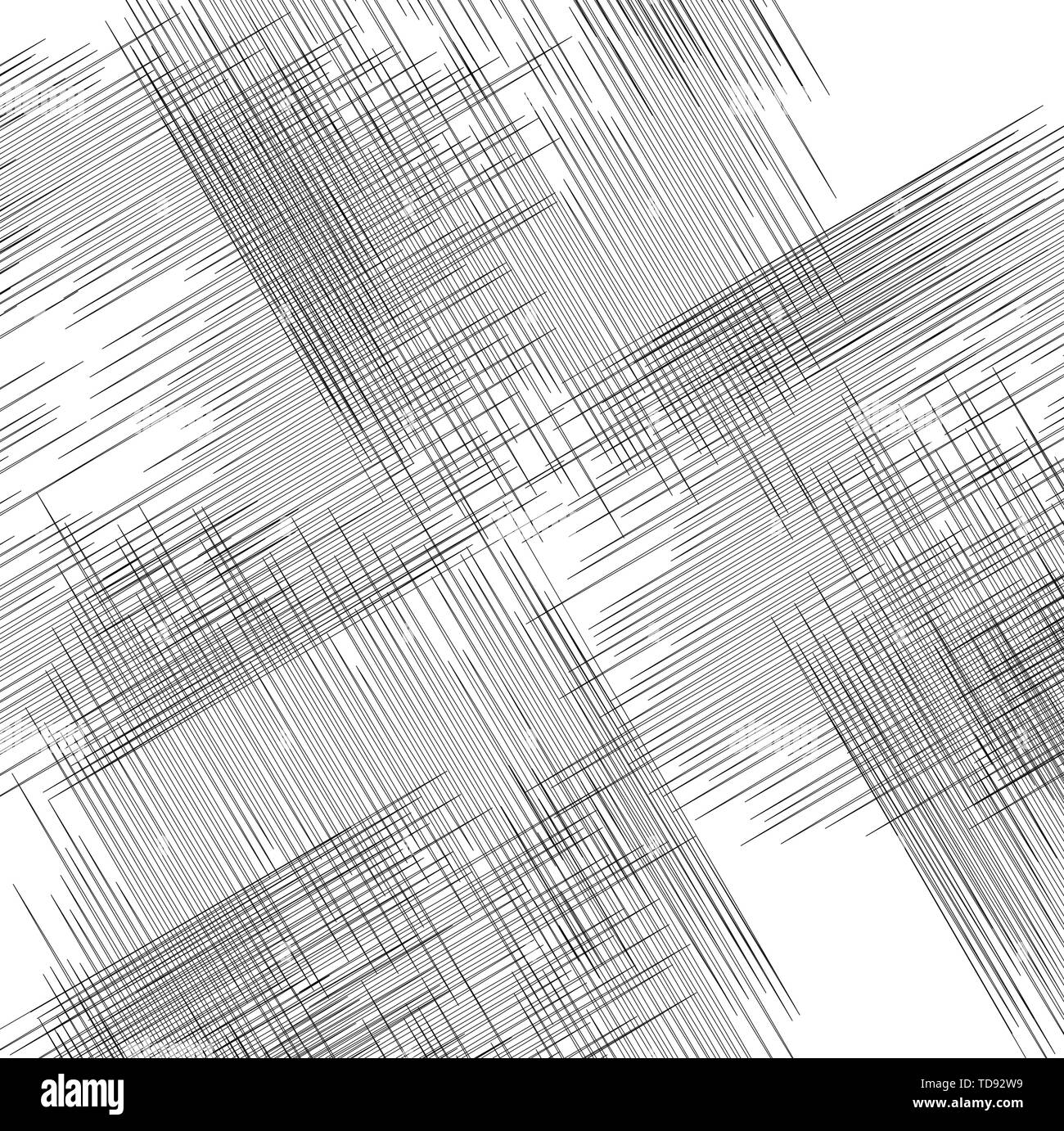 Random edgy lines parallel and intersecting fashion. Random geometric ...