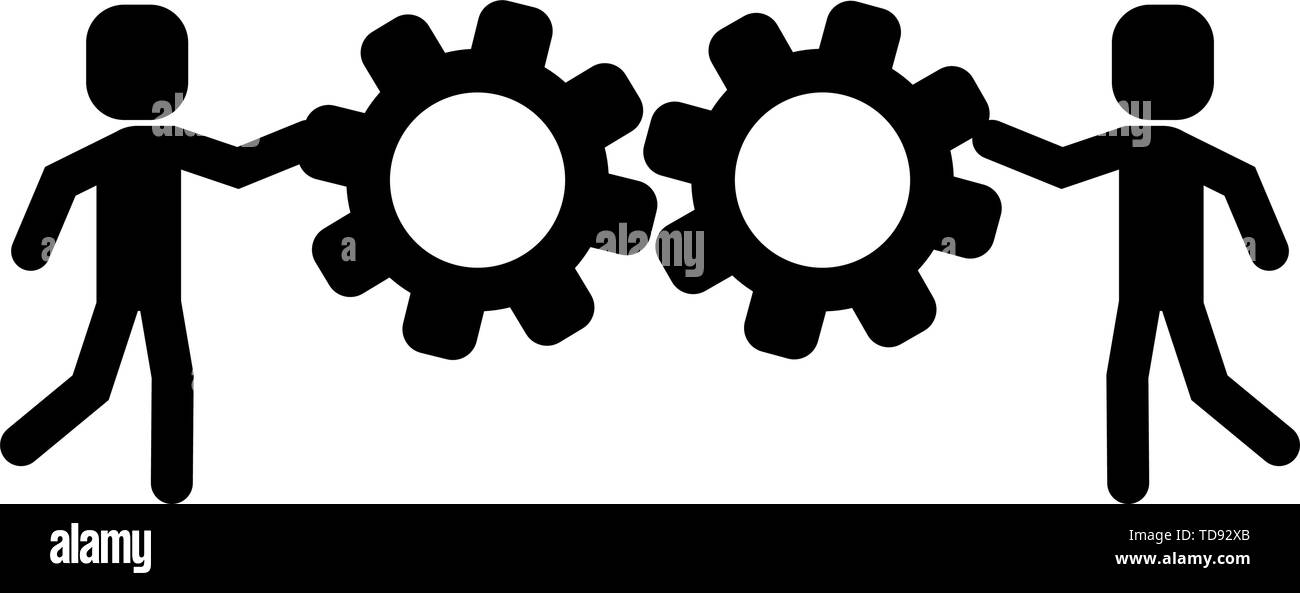 Isolated business teamwork icon on white background. Business concept ...
