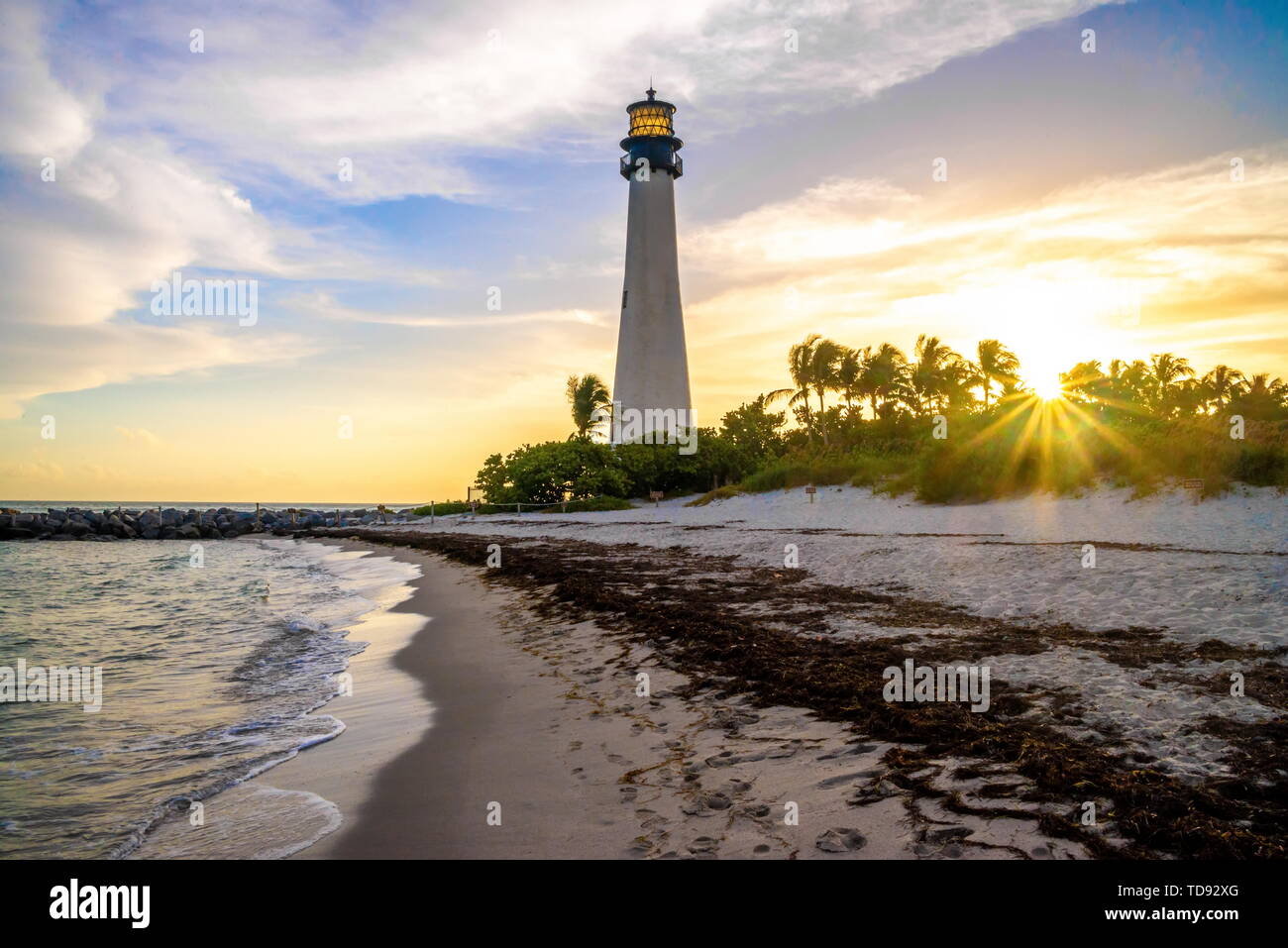 Cape Florida Lighthouse and Lantern in Bill Baggs State Park in ...
