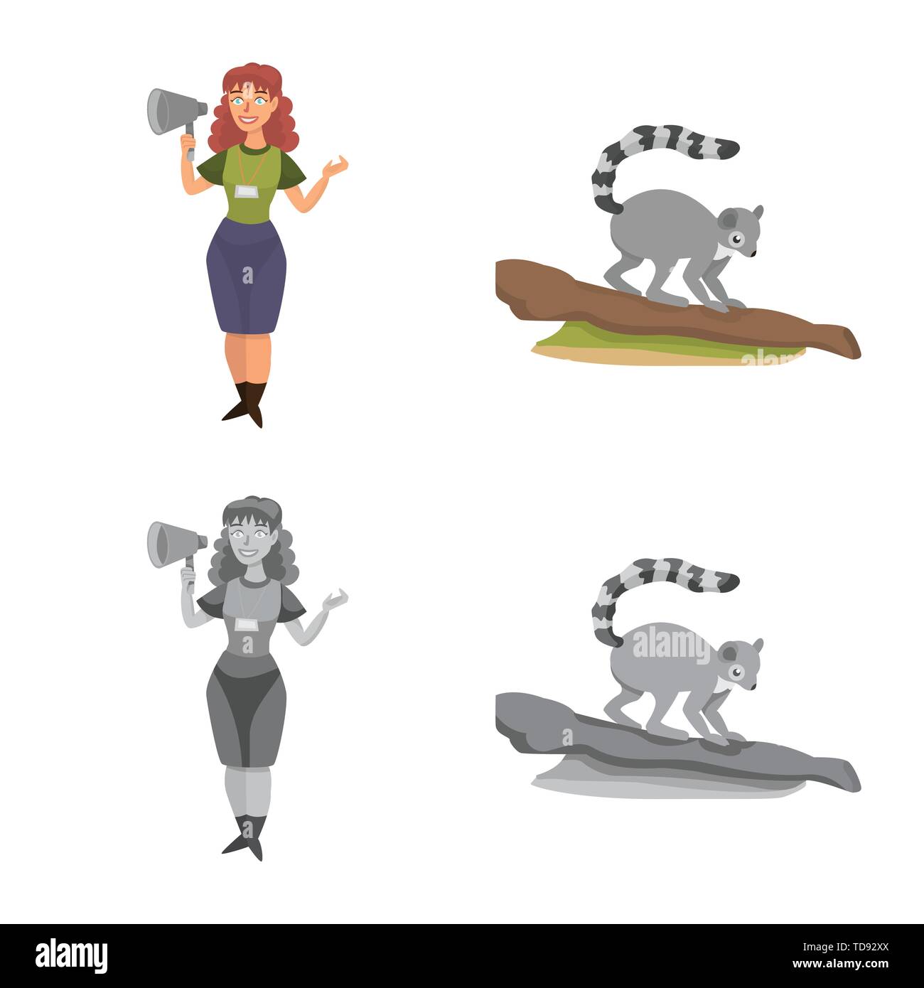 Sloth zoo keeper vector vectors hi-res stock photography and images - Alamy