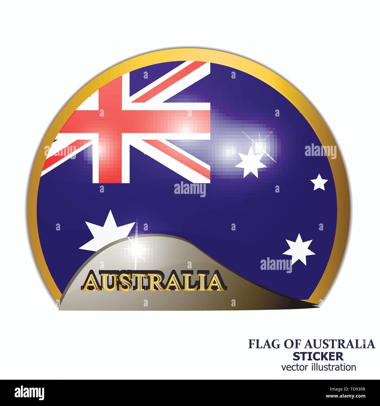 Made in Australia sticker. Happy Australia day sticker. Bright ...