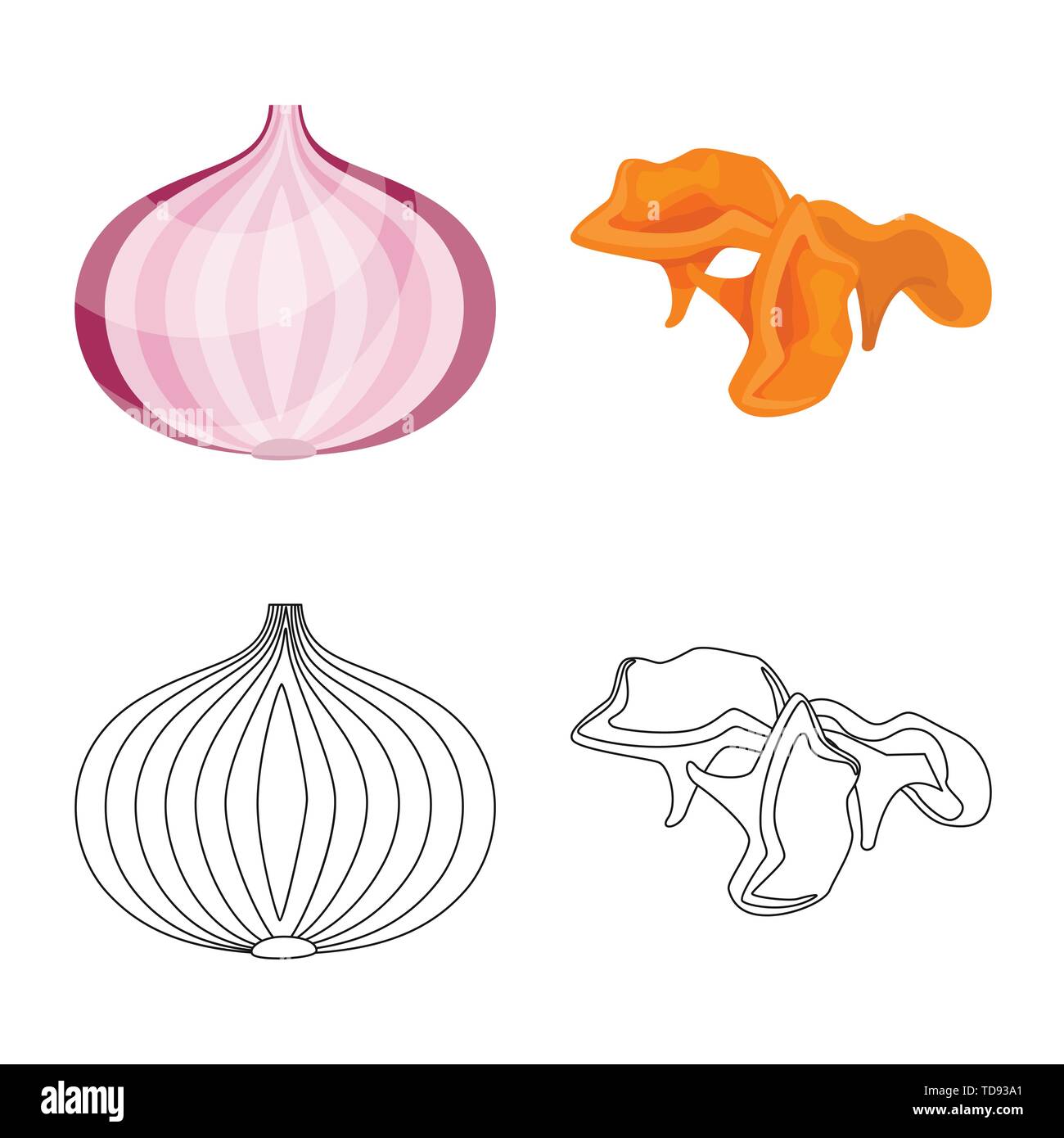 Vector design of taste and product icon. Set of taste and cooking stock ...