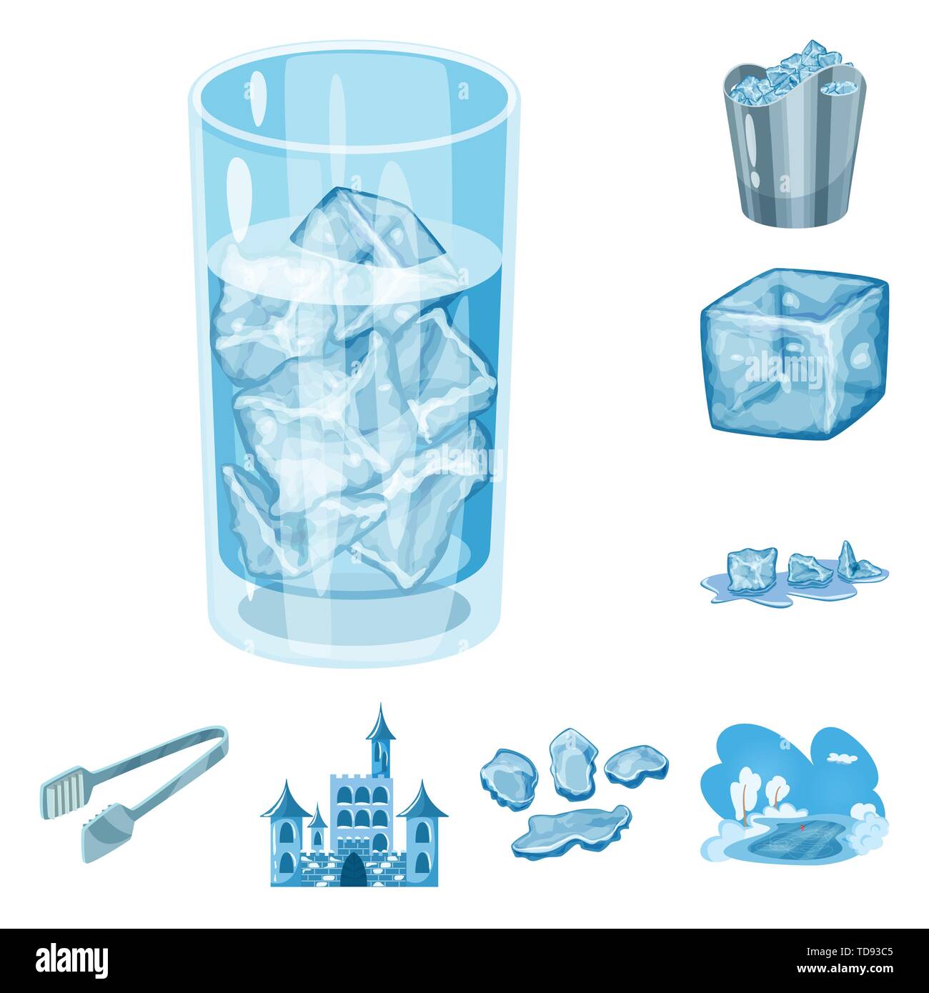 ice,bucket,cube,tongs,castle,splinters,pond,glass,dishware,drink ...
