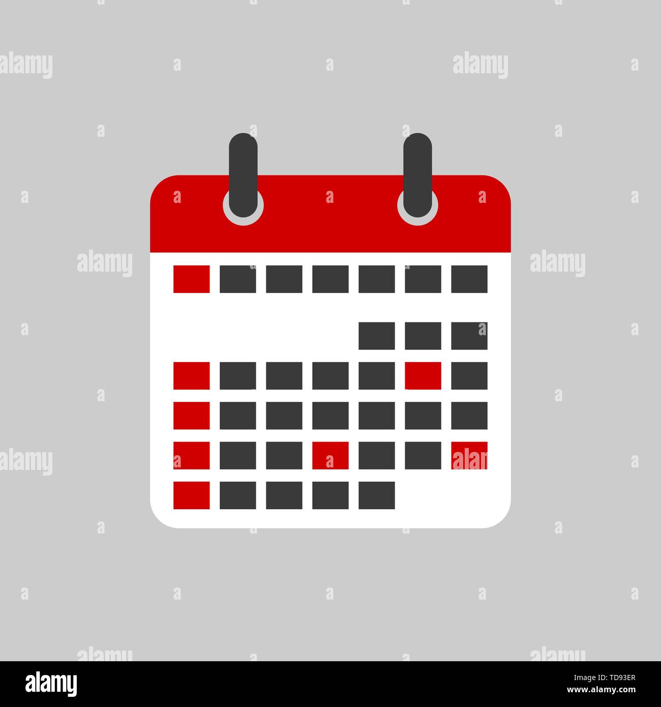 Calendar icon sign on grey background. Vector Stock Vector Image & Art ...