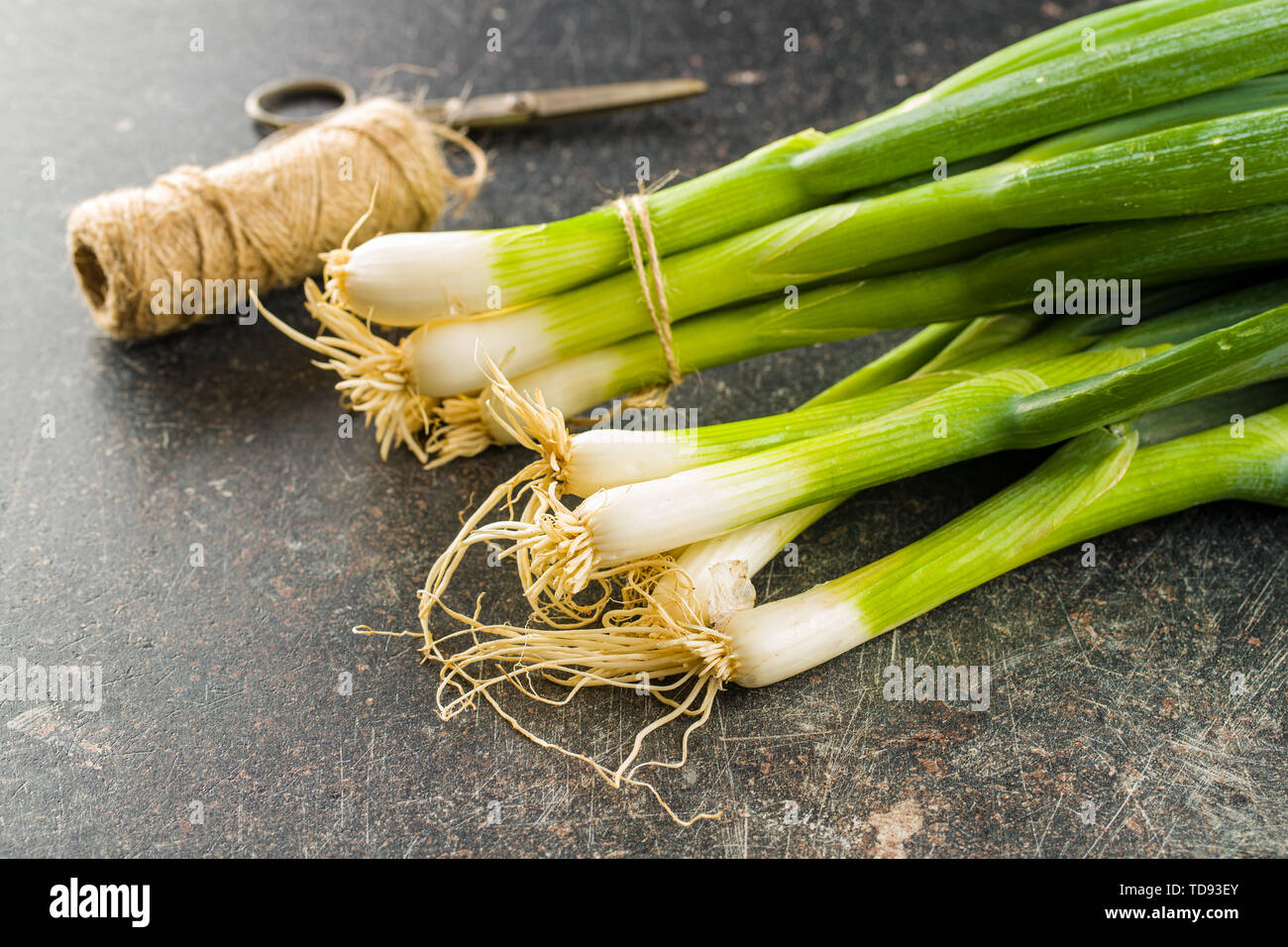 Onion plant scissors hi-res stock photography and images - Alamy