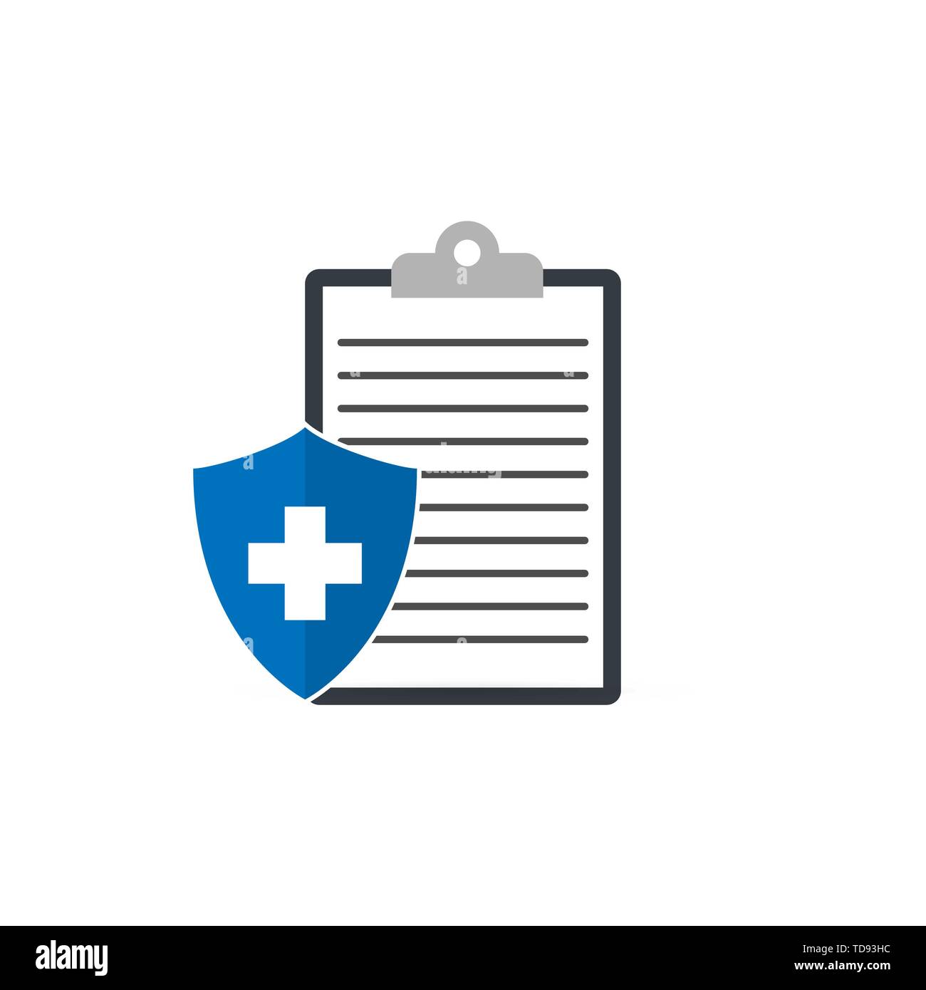 Medical Insurance sign with clipboard. Vector epsq10 Stock Vector Image ...