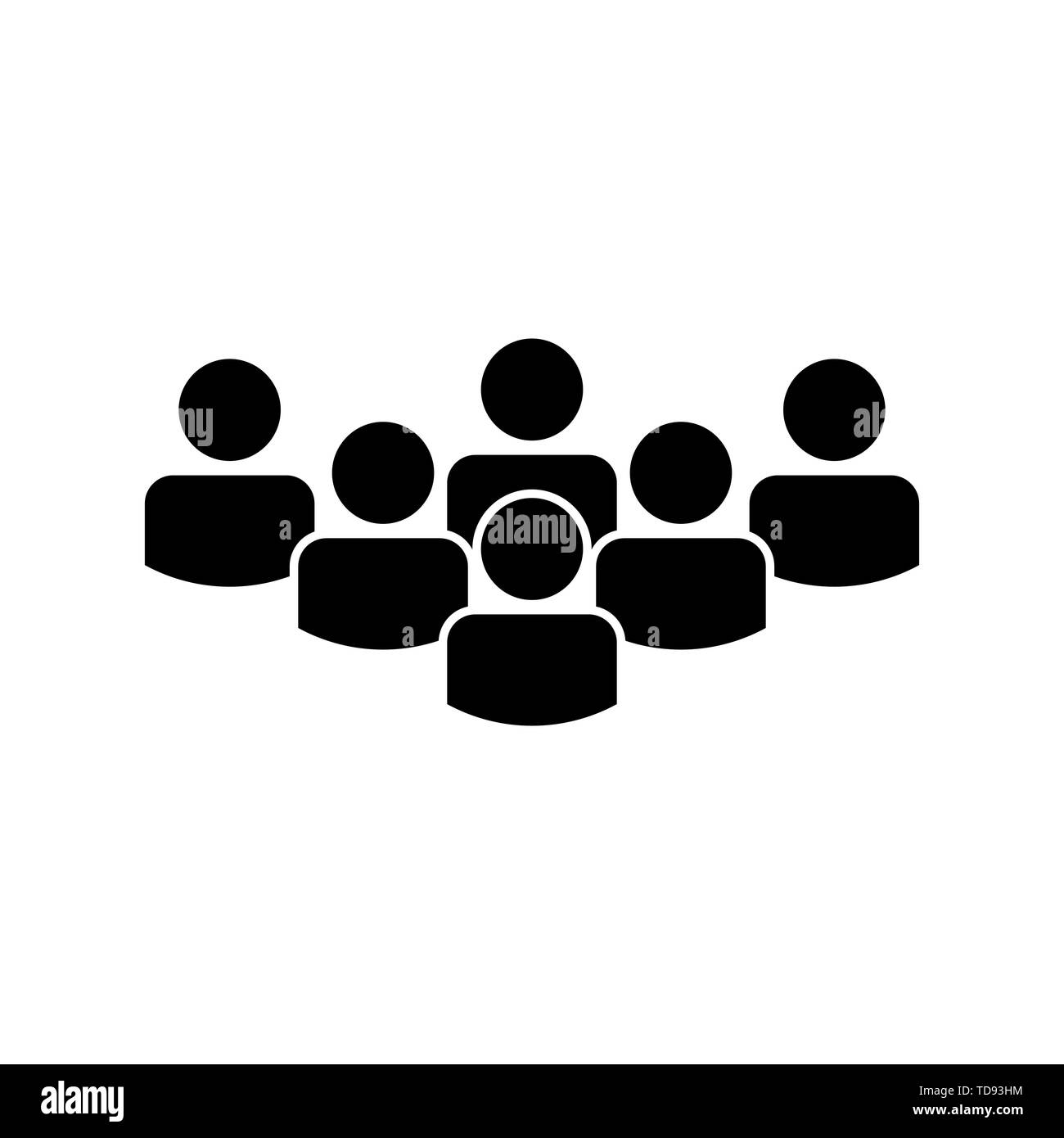 People team icon isolated on white background Stock Vector Image & Art ...