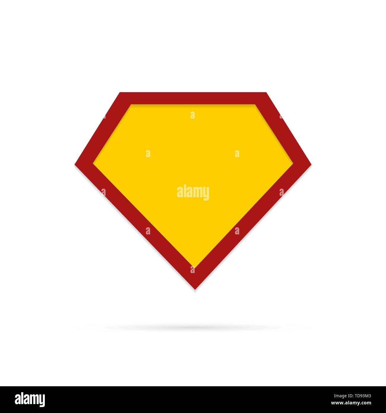 Super hero sign with shadow. Vector esp10 Stock Vector Image & Art - Alamy
