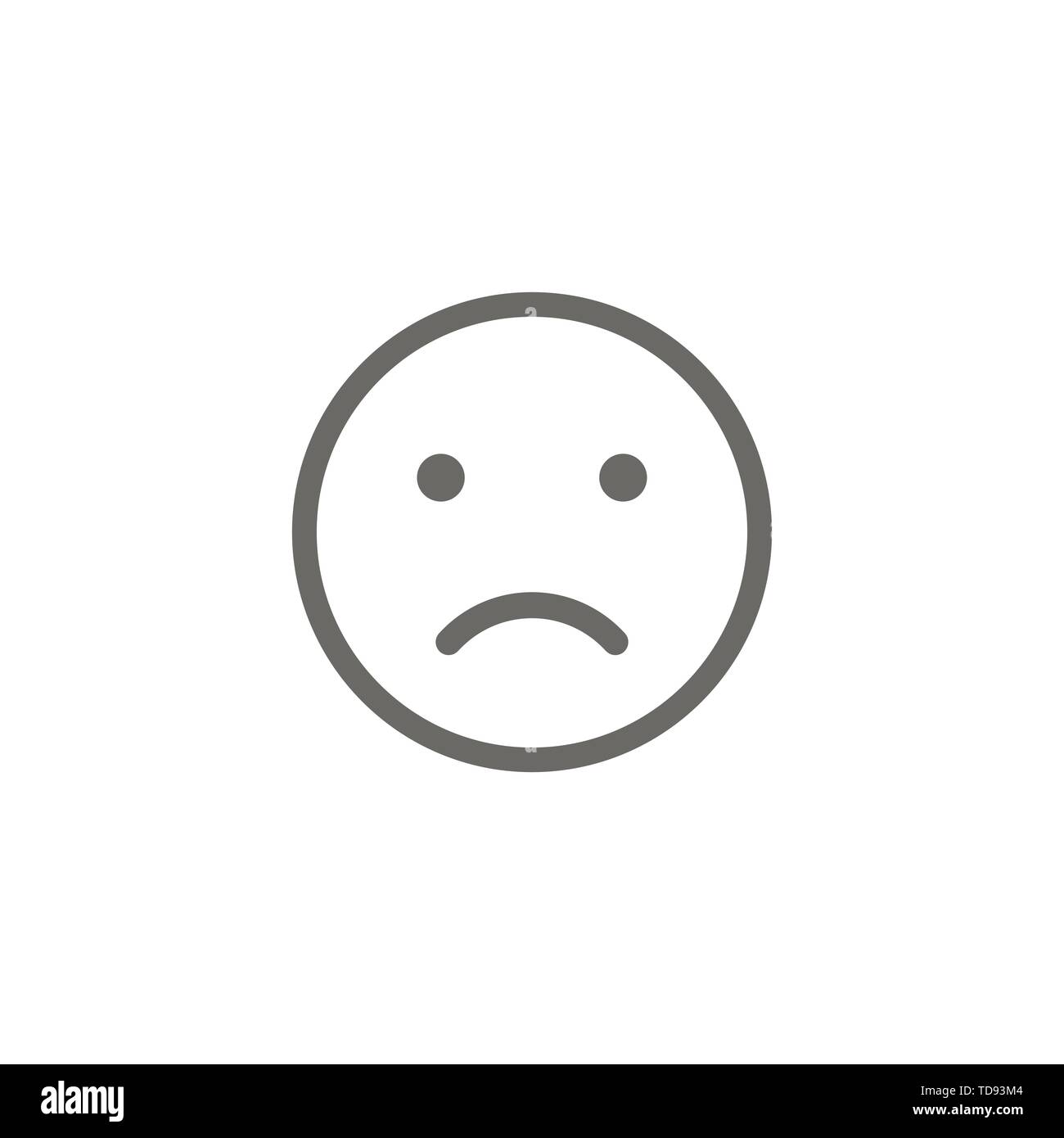 Smile face icon sad line style. Vector Stock Vector Image & Art - Alamy