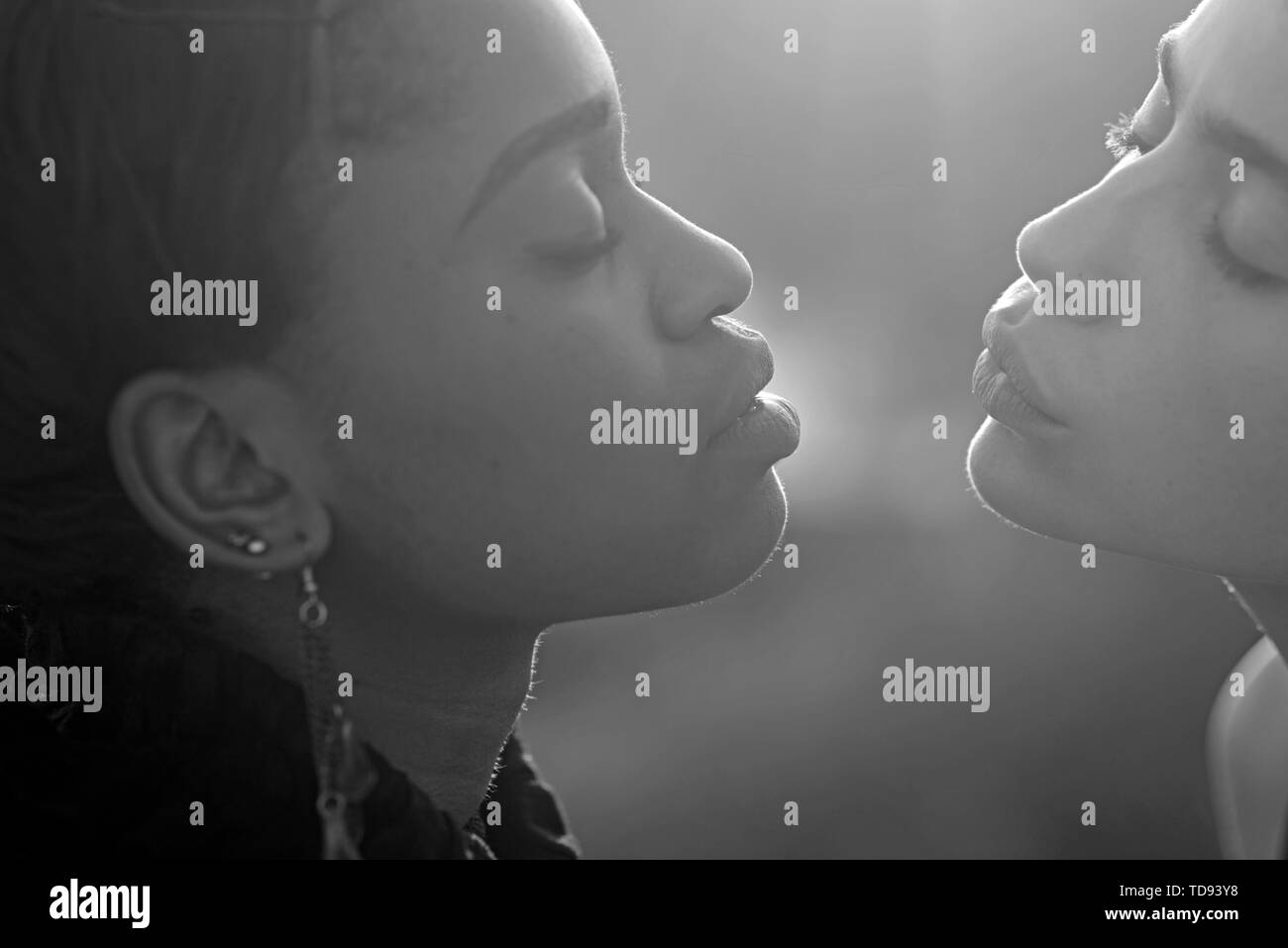 Pout lips Black and White Stock Photos & Images - Alamy