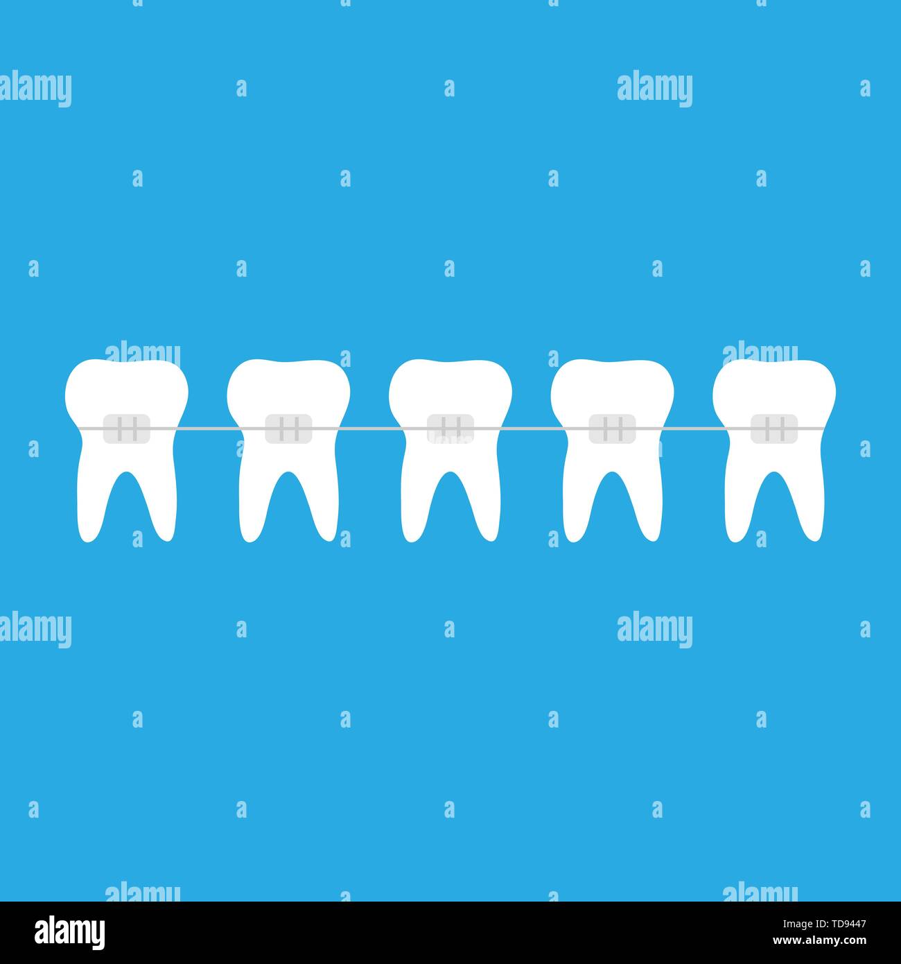 Braces with tooth icon symbol. Vector eps10 Stock Vector Image & Art ...