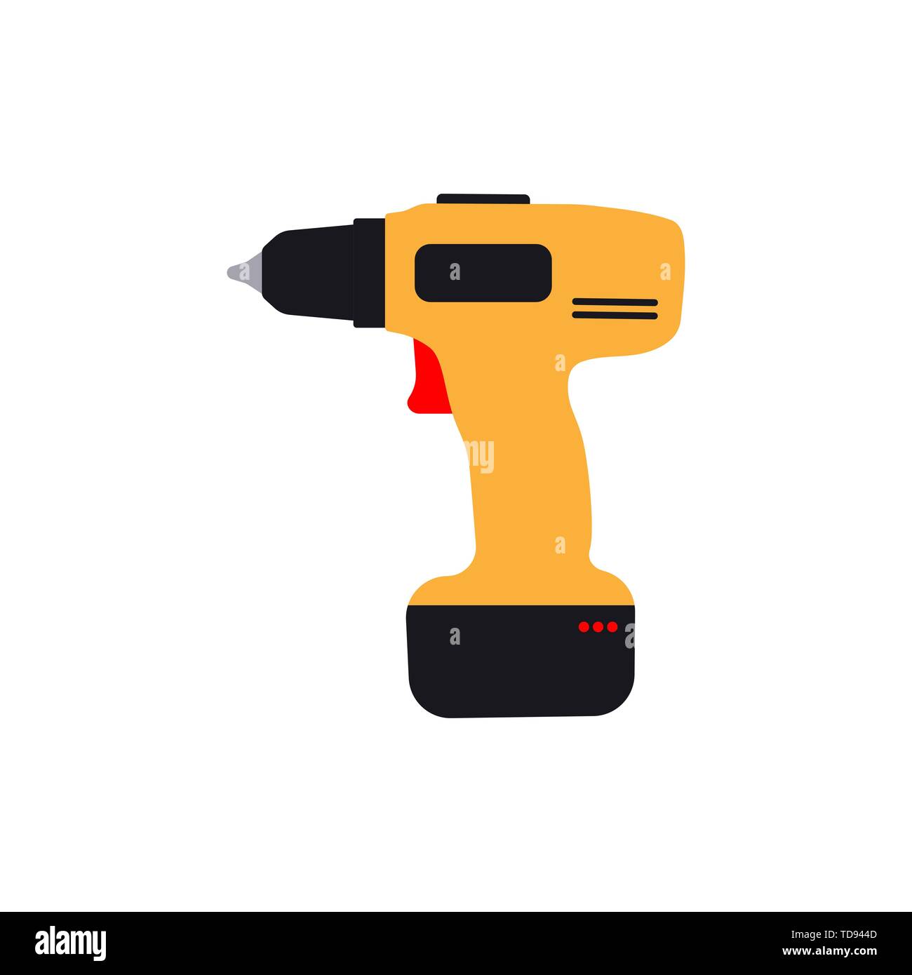 Electric screwdriver icon flat style. Vector eps10 Stock Vector Image ...