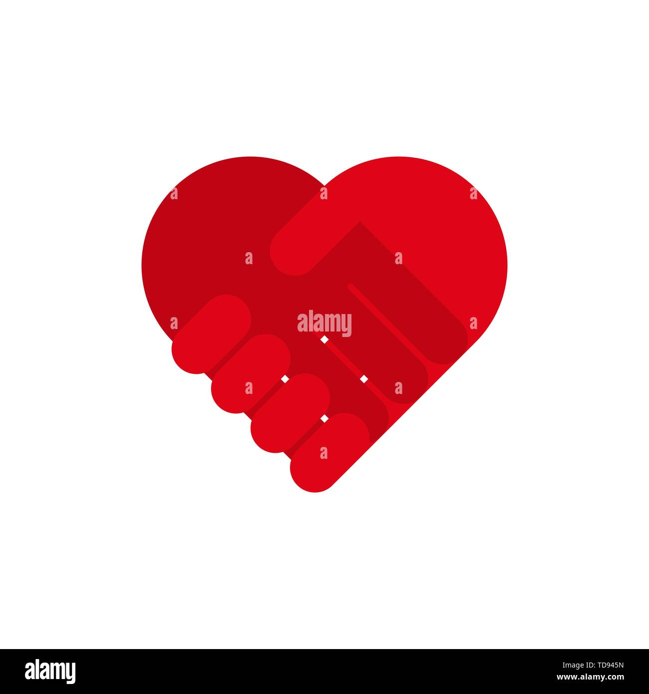 Handshake heart icon symbol. Vector eps10 illustration Stock Vector ...