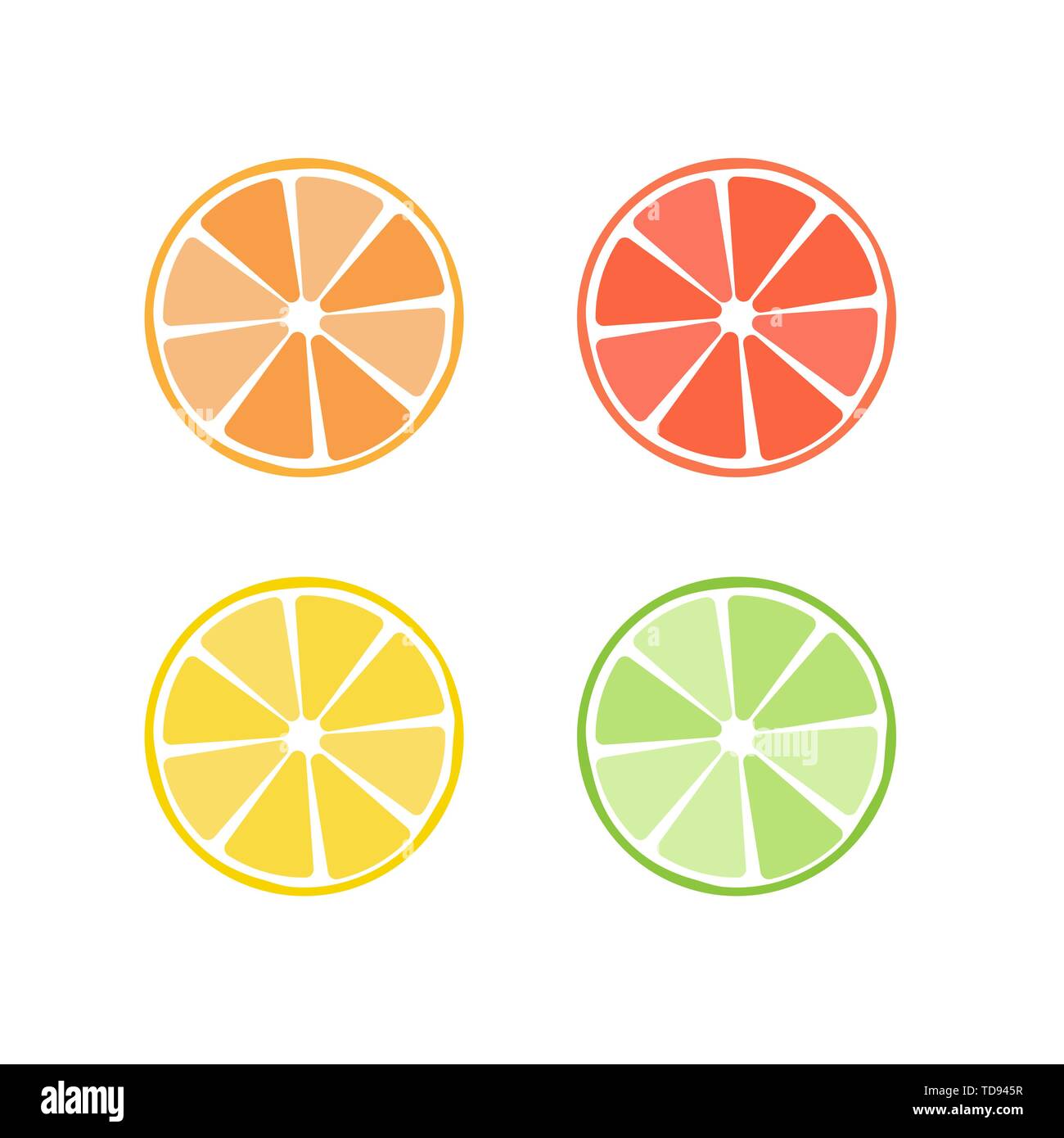 Citrus fruit icon symbol set. Vector eps10 Stock Vector Image & Art - Alamy