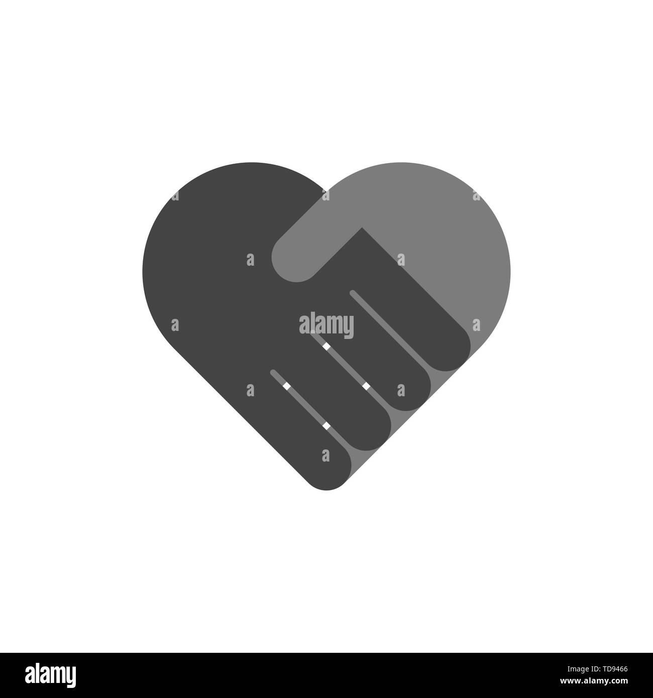 Handshake heart icon symbol. Vector eps10 illustration Stock Vector ...