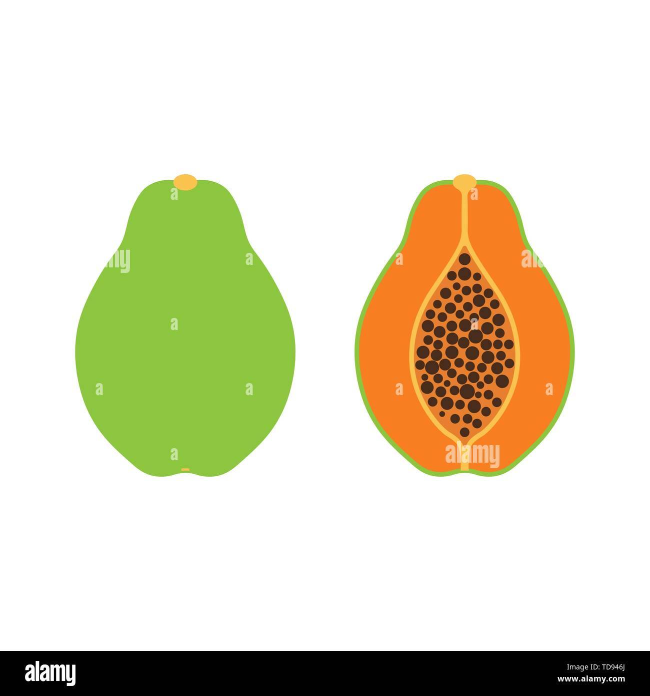 Papaya fruit icon symbol simple design. Vector eps10 Stock Vector Image ...