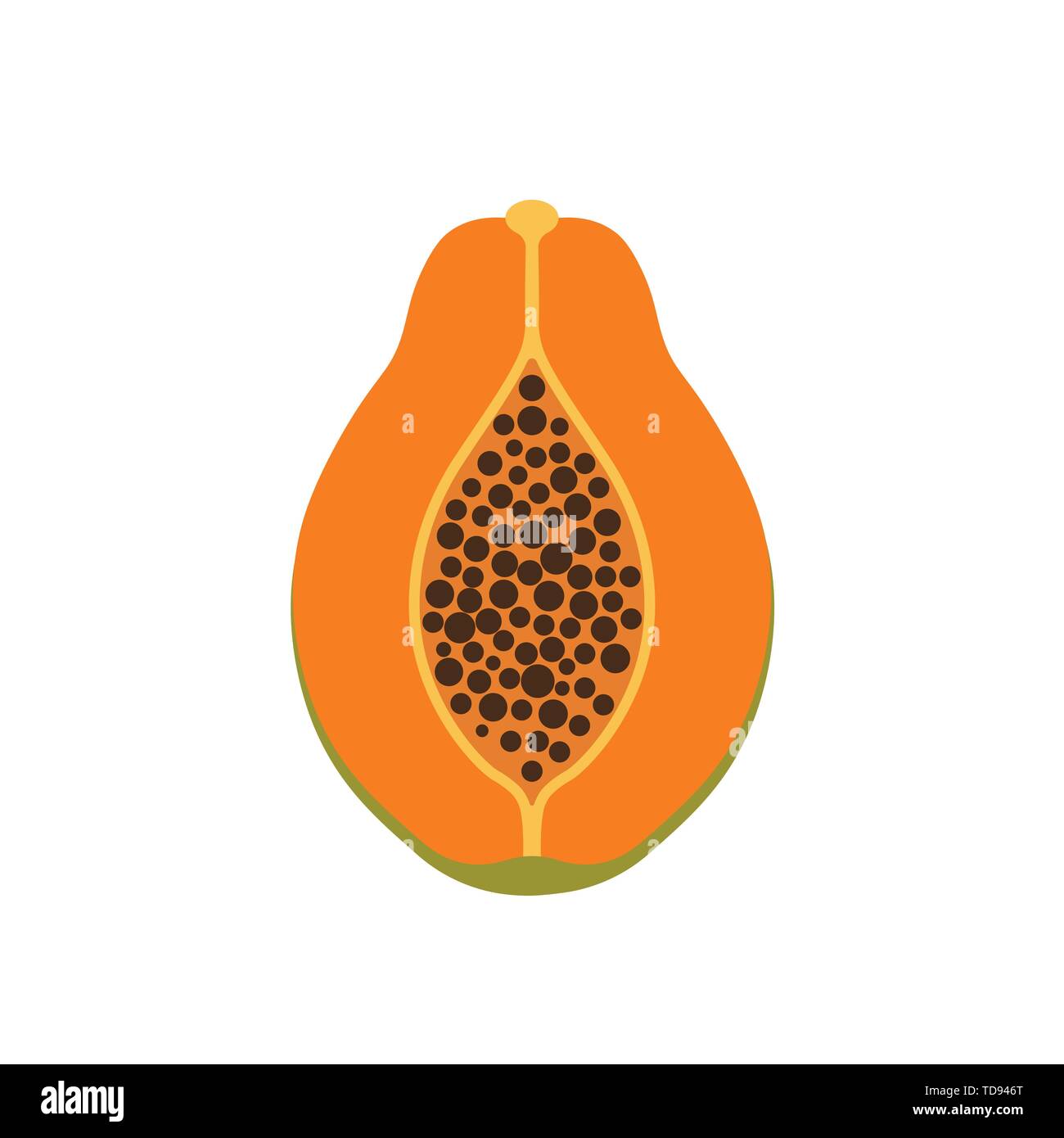 Papaya fruit icon symbol simple design. Vector eps10 Stock Vector Image ...