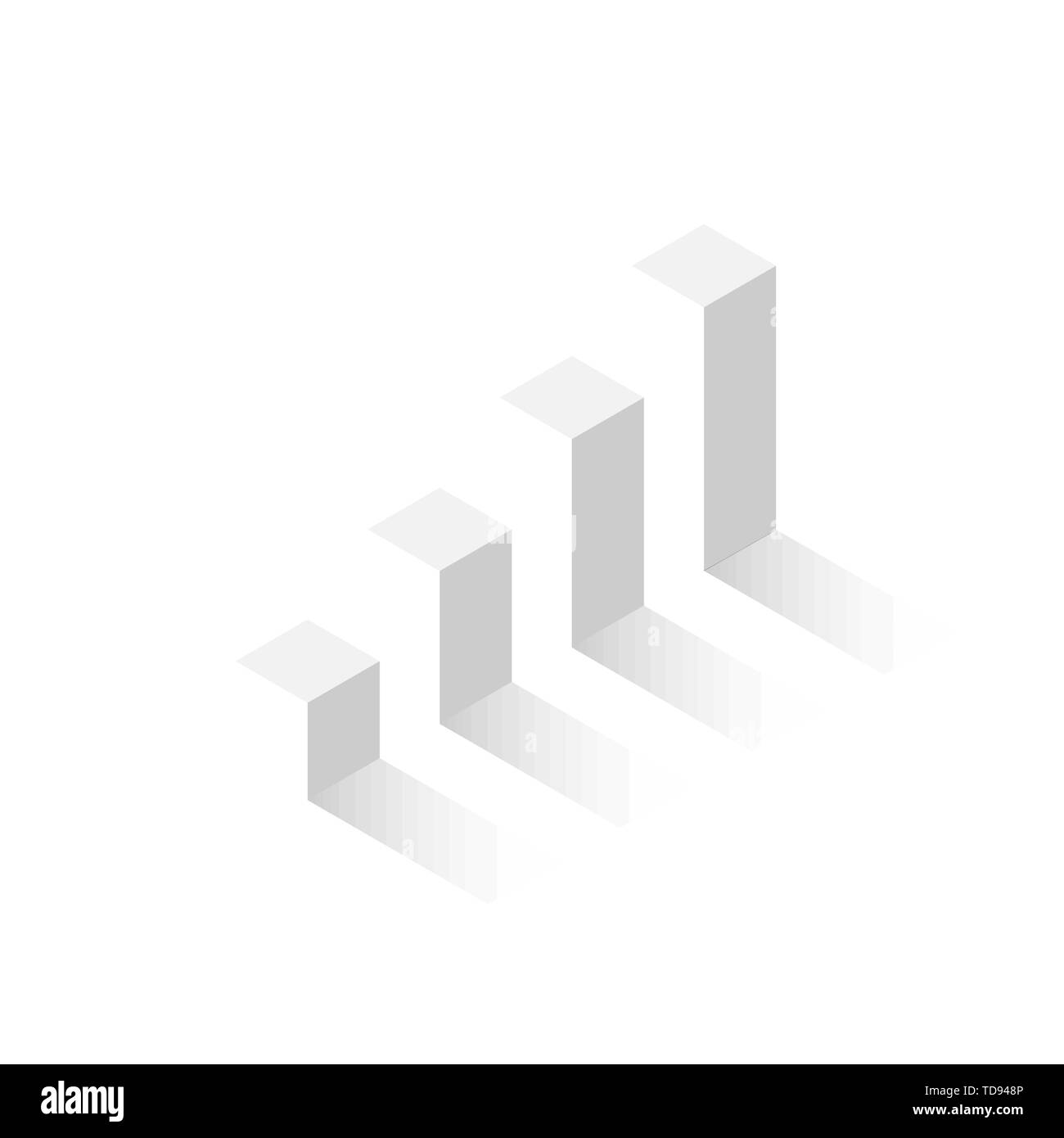 3d isometric column graph illustration. Vector eps10 Stock Vector Image ...