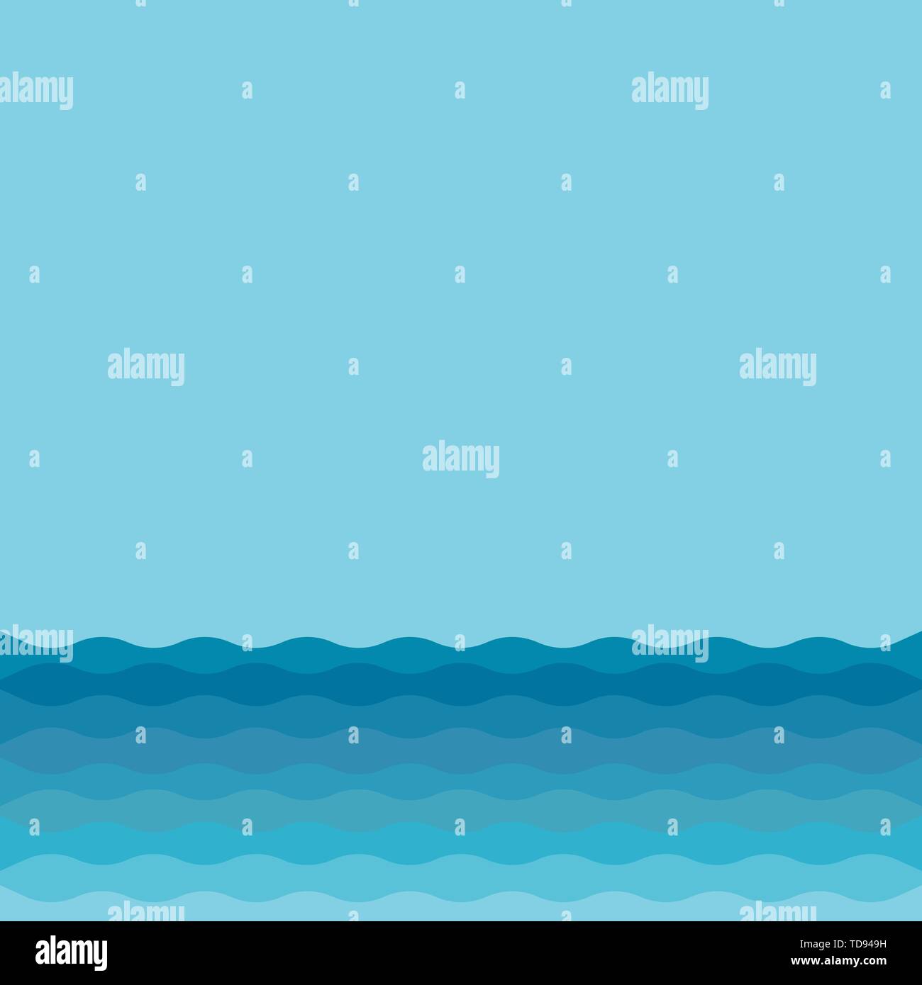 Simple seascape view Stock Vector Images - Alamy
