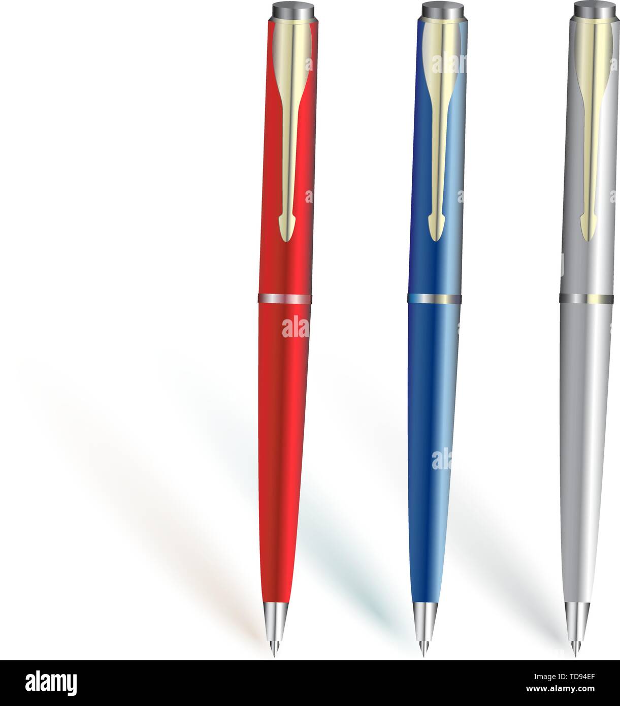 Point with pens Stock Vector Images - Alamy