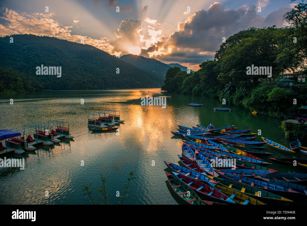 Scenery of Lake Bokala Feva, Nepal Stock Photo - Alamy