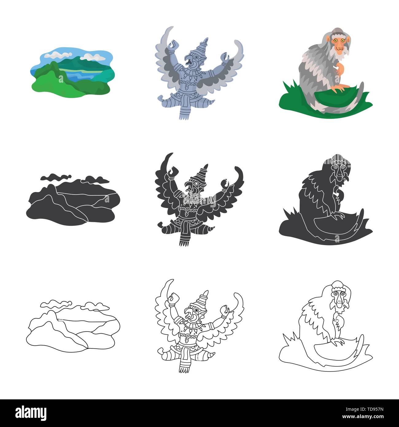 Garuda indonesia tail Stock Vector Images - Alamy