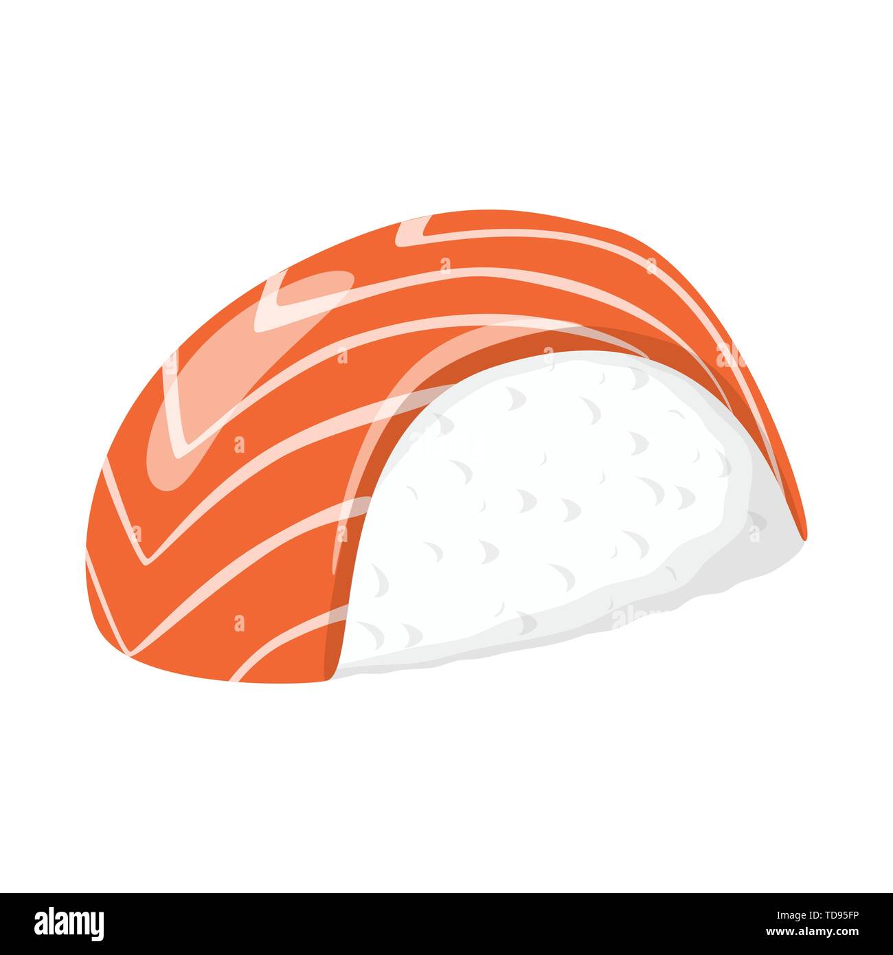 Vector design of rice and boiled icon. Set of rice and fish stock ...