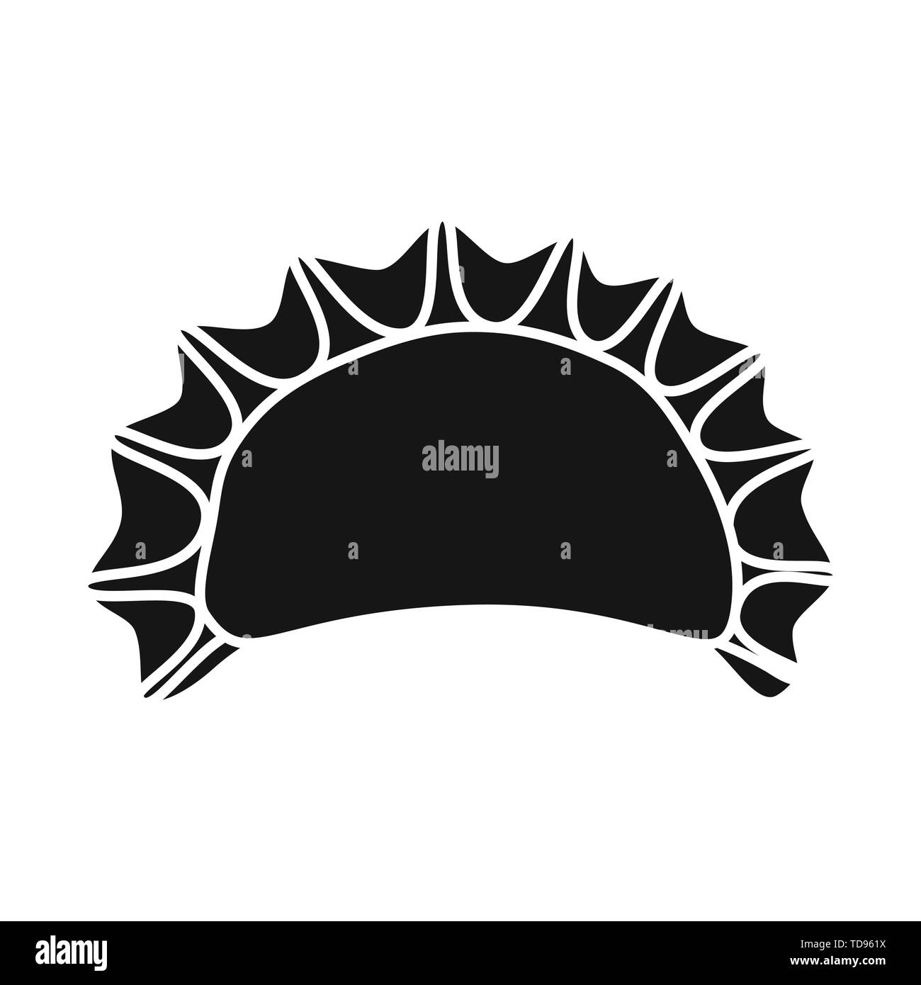 Isolated object of pierogi and Russian logo. Set of pierogi and ...