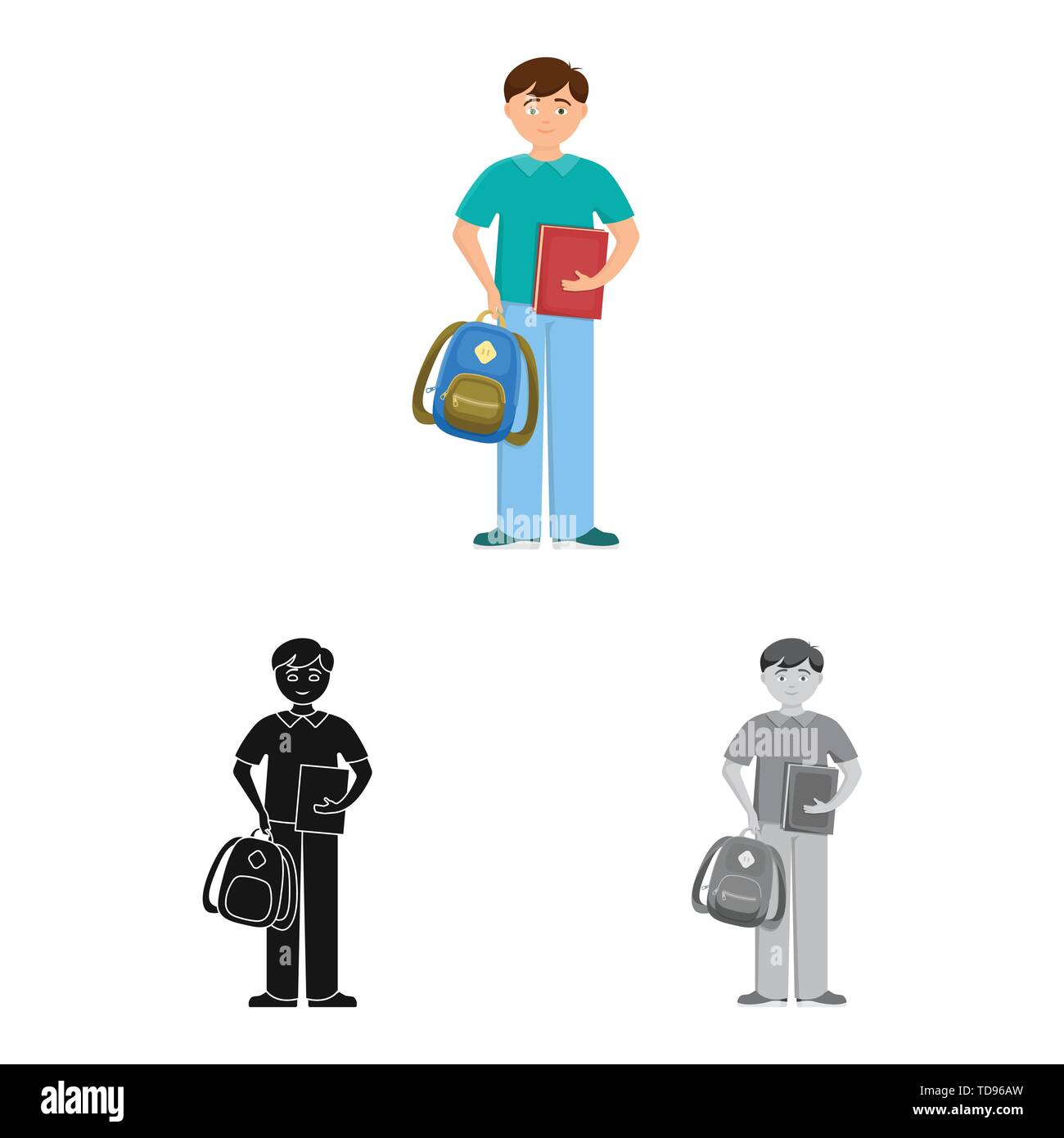 Brother school student leisure Cut Out Stock Images & Pictures - Alamy