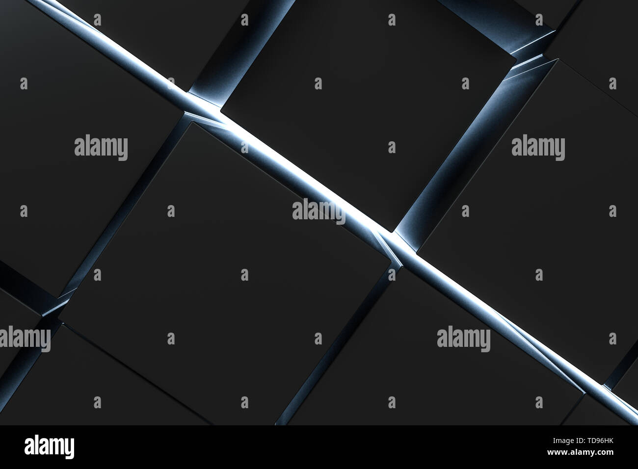 Three-dimensional rendering, dark square glow special effects Stock ...