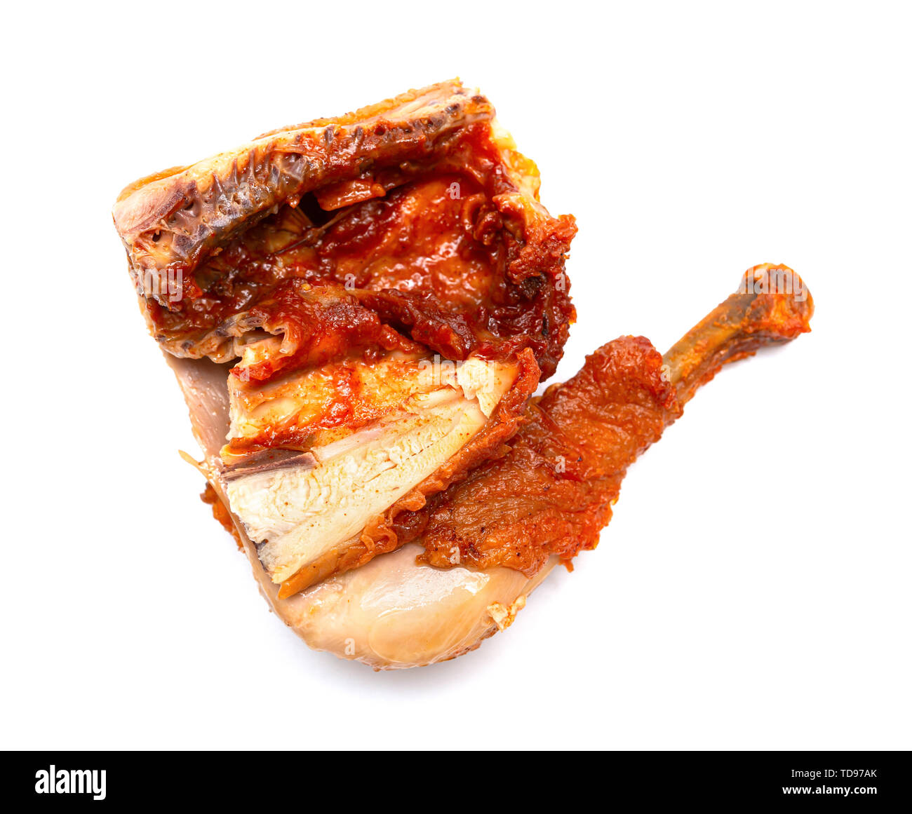 Crispy fried chicken top view Cut Out Stock Images & Pictures - Alamy