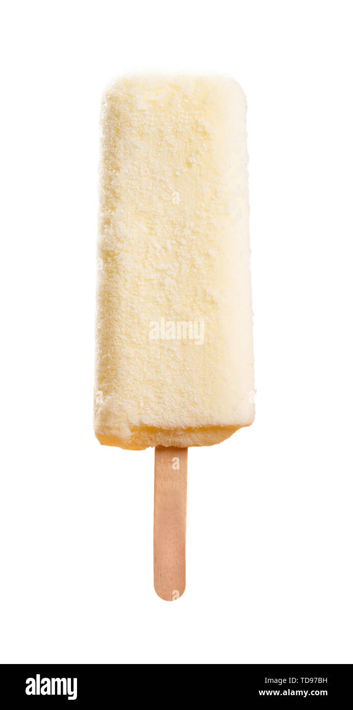 fresh milk popsicle on white background with clipping path Stock Photo ...