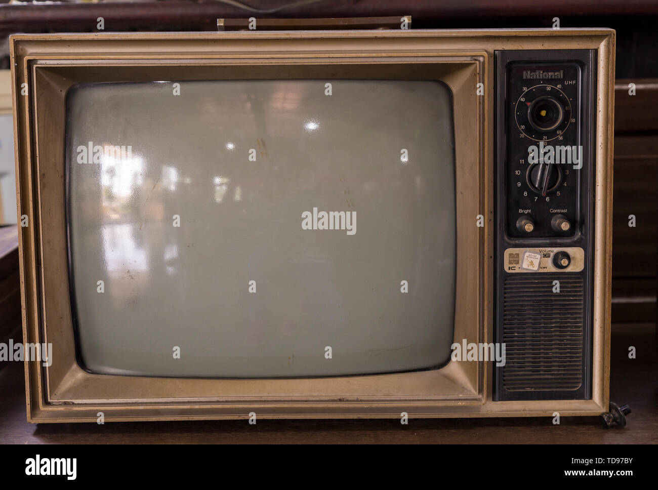 Old TV close-up Stock Photo - Alamy