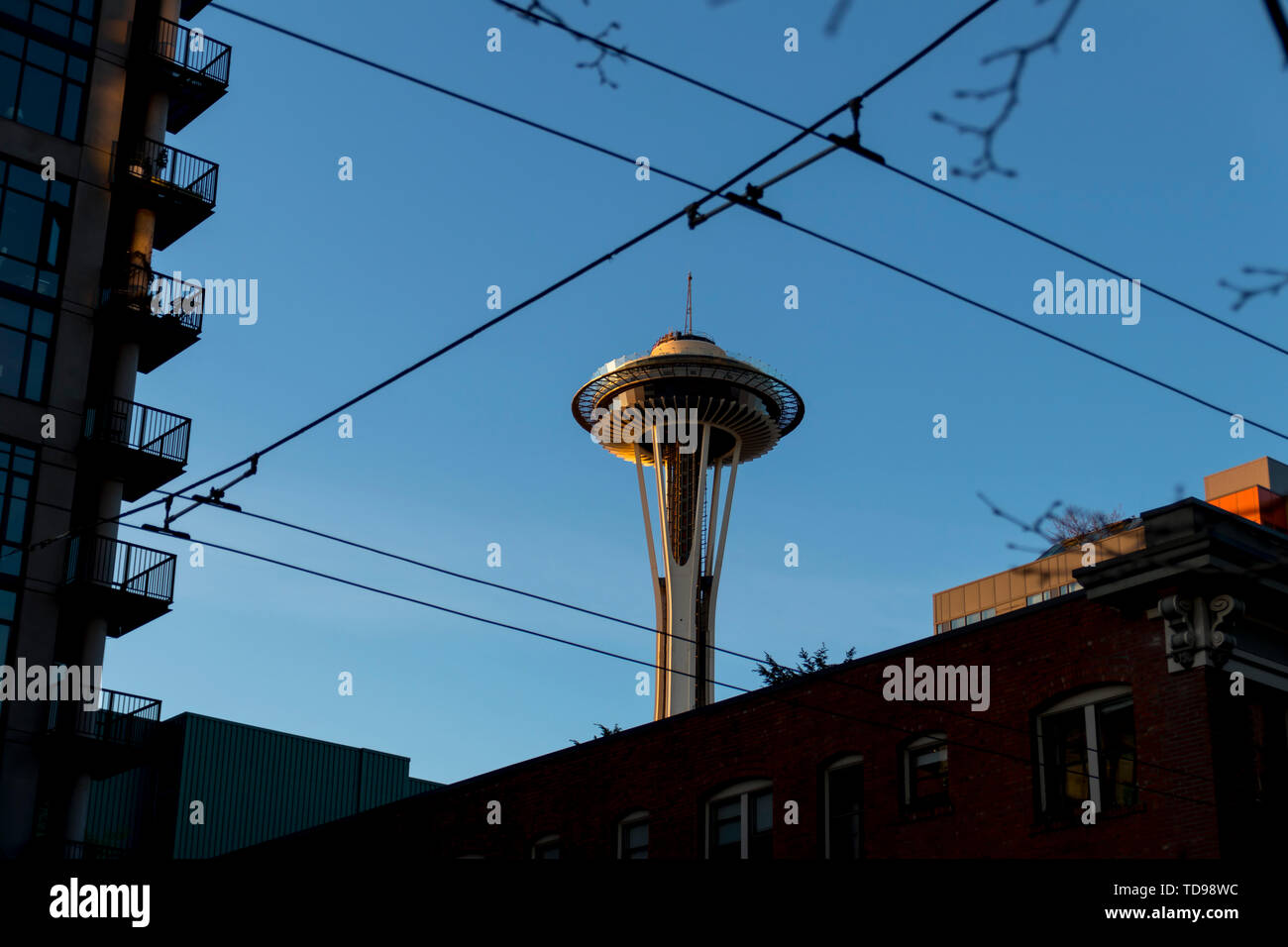 Space needle seattle landmark and tourist attraction hi-res stock ...