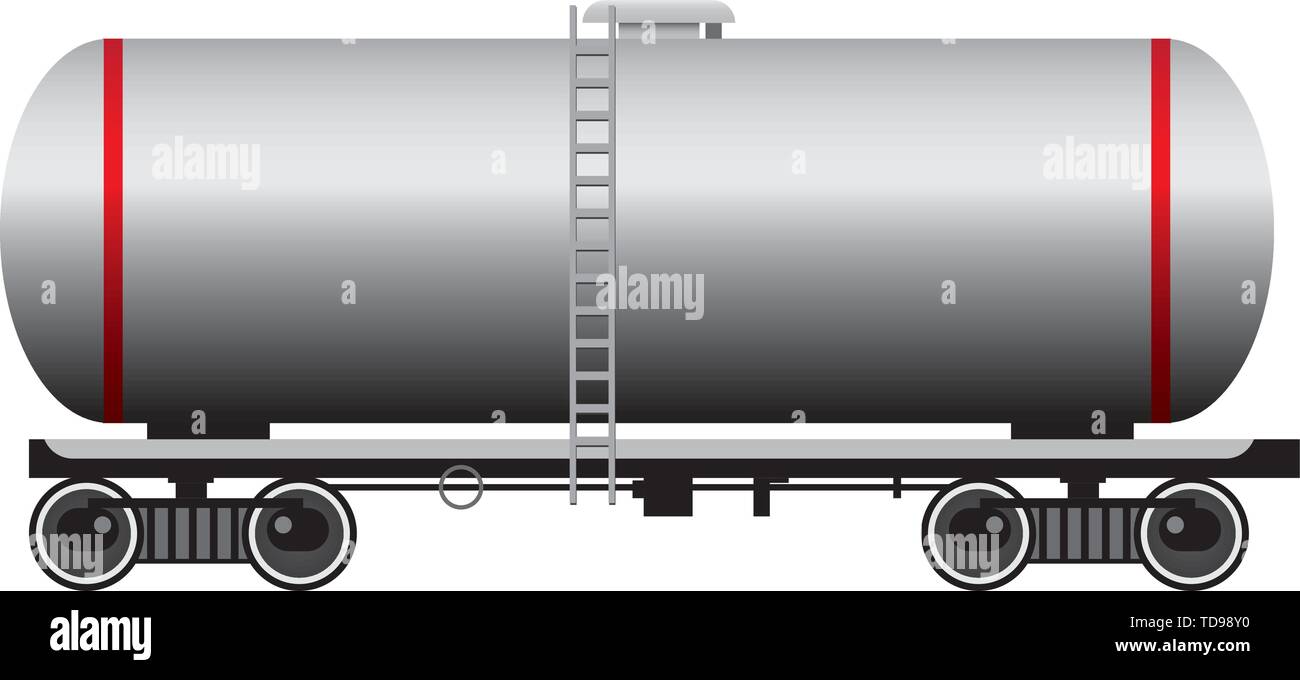 Classic railway tank for liquid cargo. Vector illustration Stock Vector ...