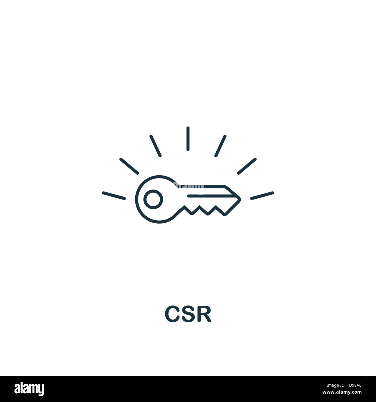 Csr icon. Thin line design symbol from business ethics icons collection ...