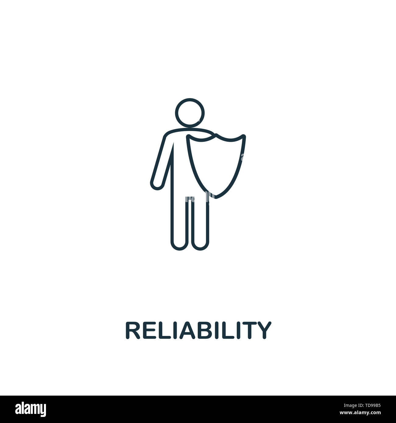 Reliability icon. Thin line design symbol from business ethics icons ...