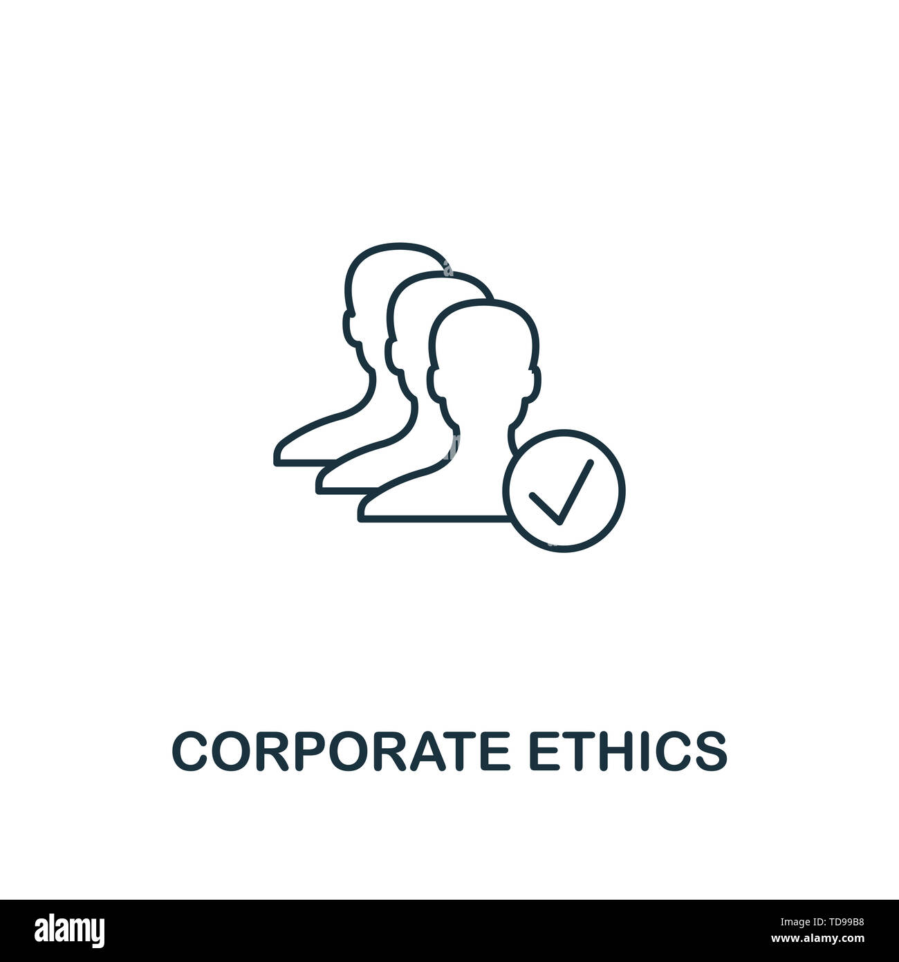 Corporate Ethics icon. Thin line design symbol from business ethics ...