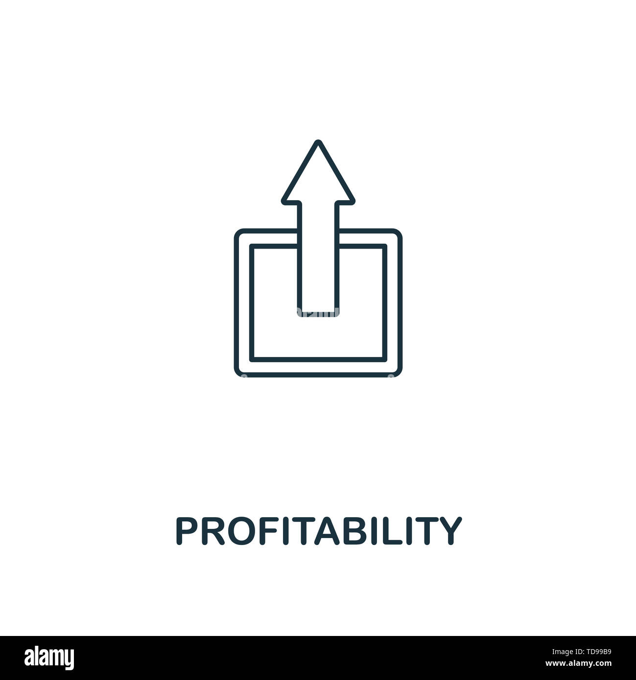 Profitability icon. Thin line design symbol from business ethics icons ...