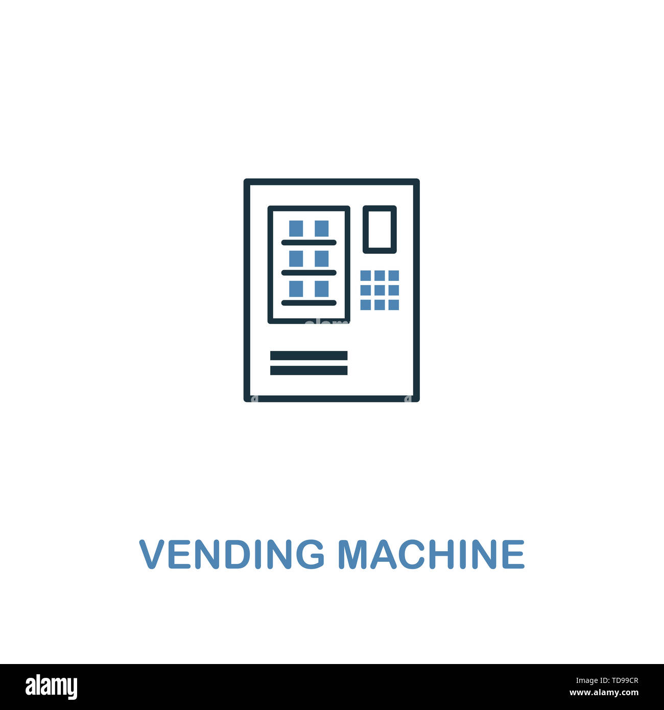 Vending Machine icon in two colors. Creative design from city elements ...