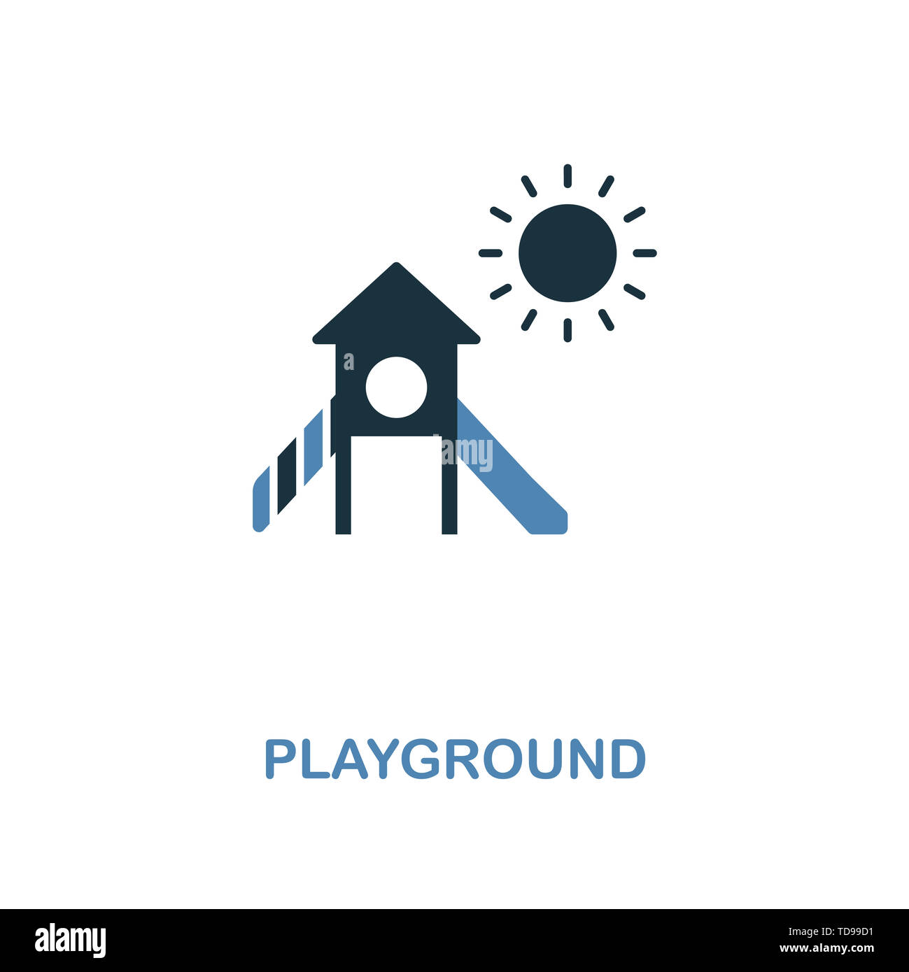 Playground icon in two colors. Creative design from city elements icons ...