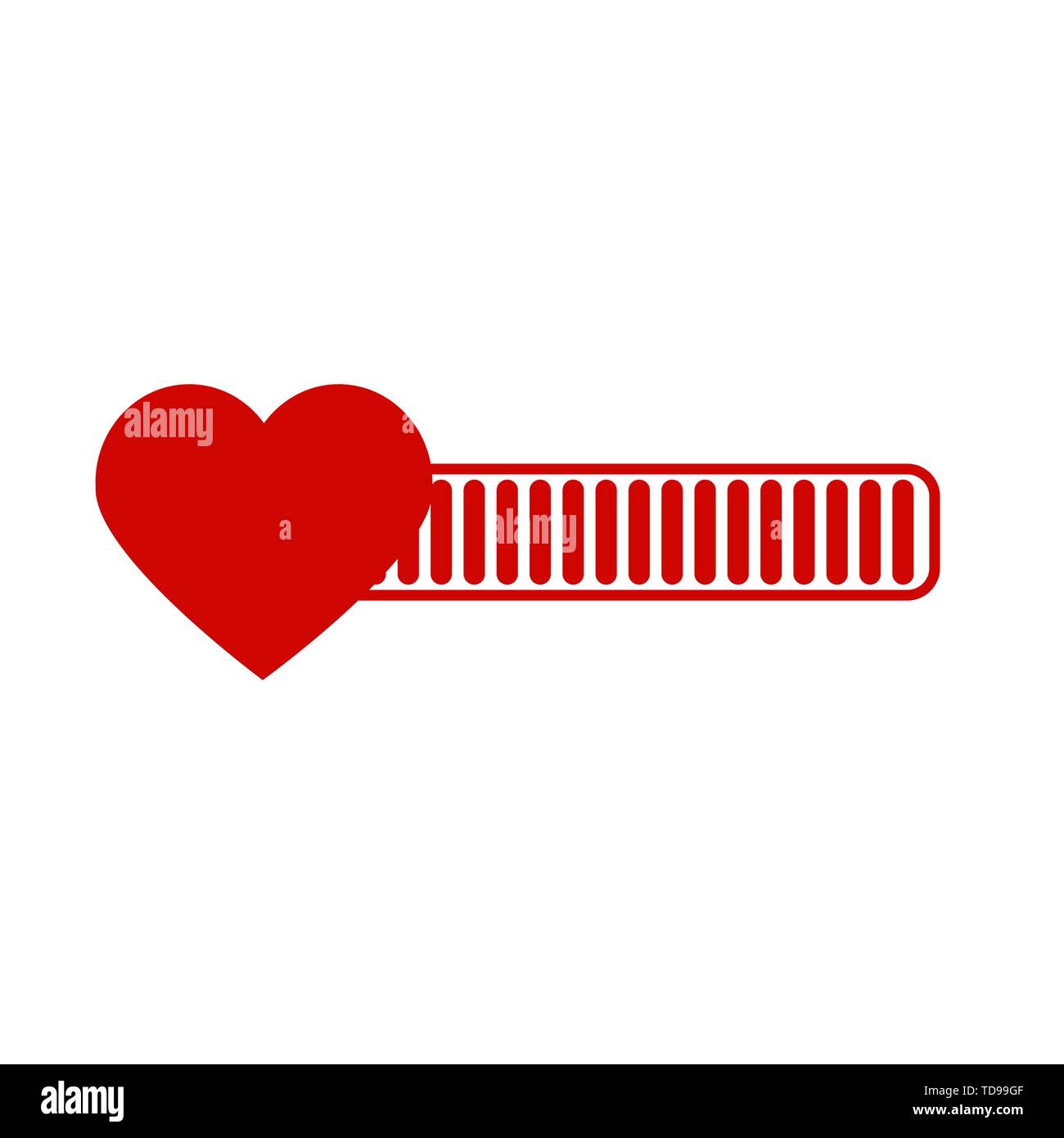 Isolated pixel health bar heart hi-res stock photography and images - Alamy