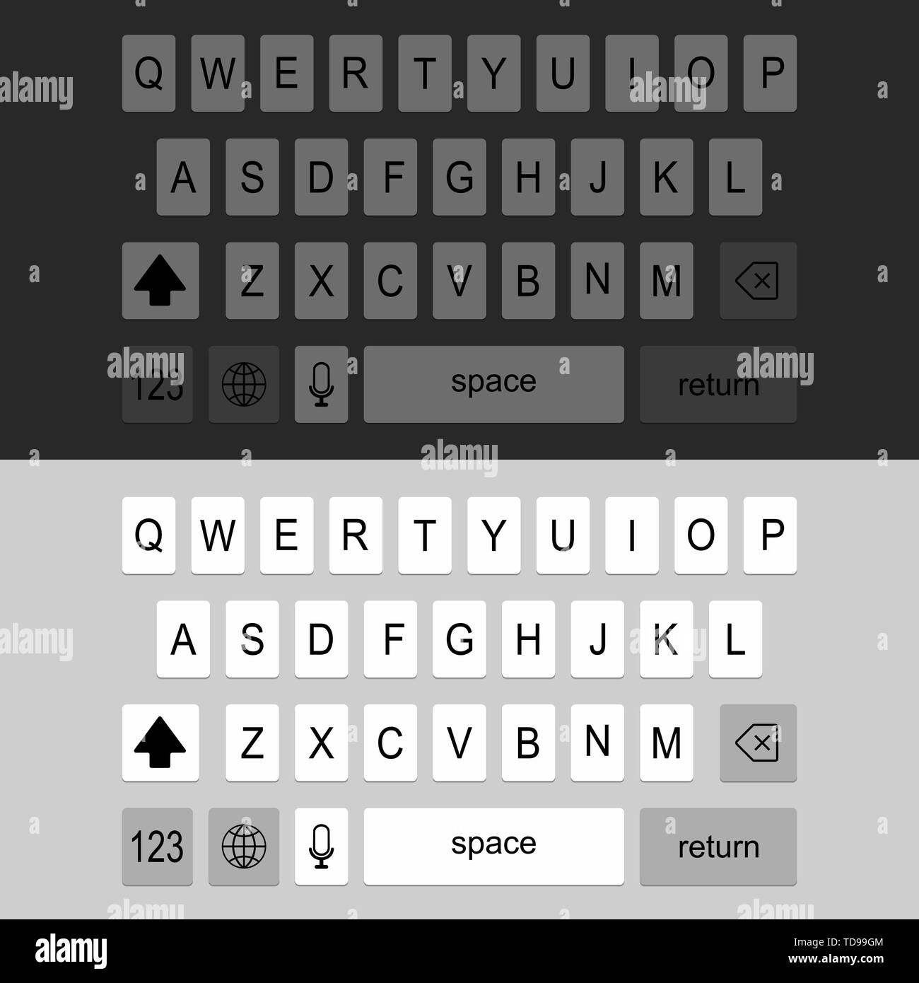 Keyboard smartphone back. Smartphone techology concept. Vector Stock ...