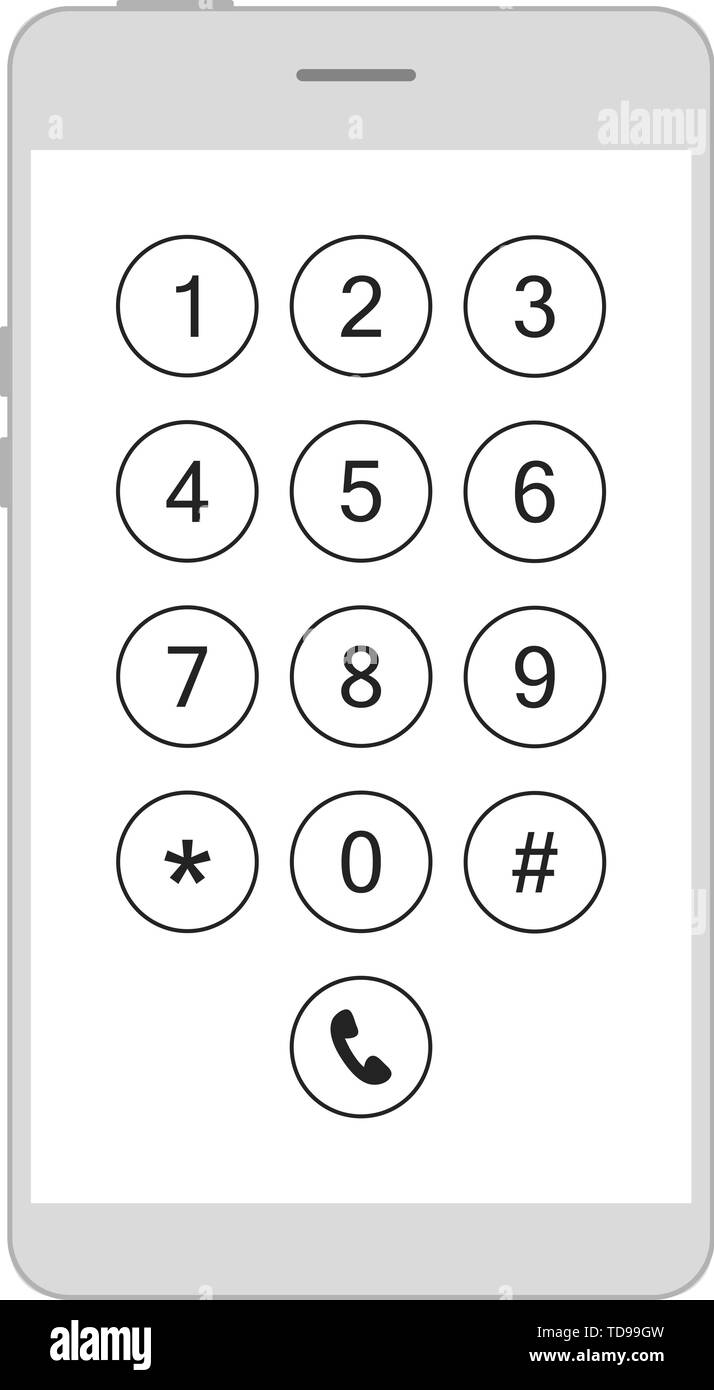 Old phone keypad Stock Vector Images - Alamy