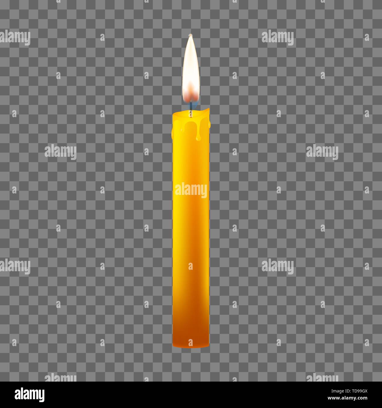 Realistic candle on dark back. Vector illustration Stock Vector Image ...