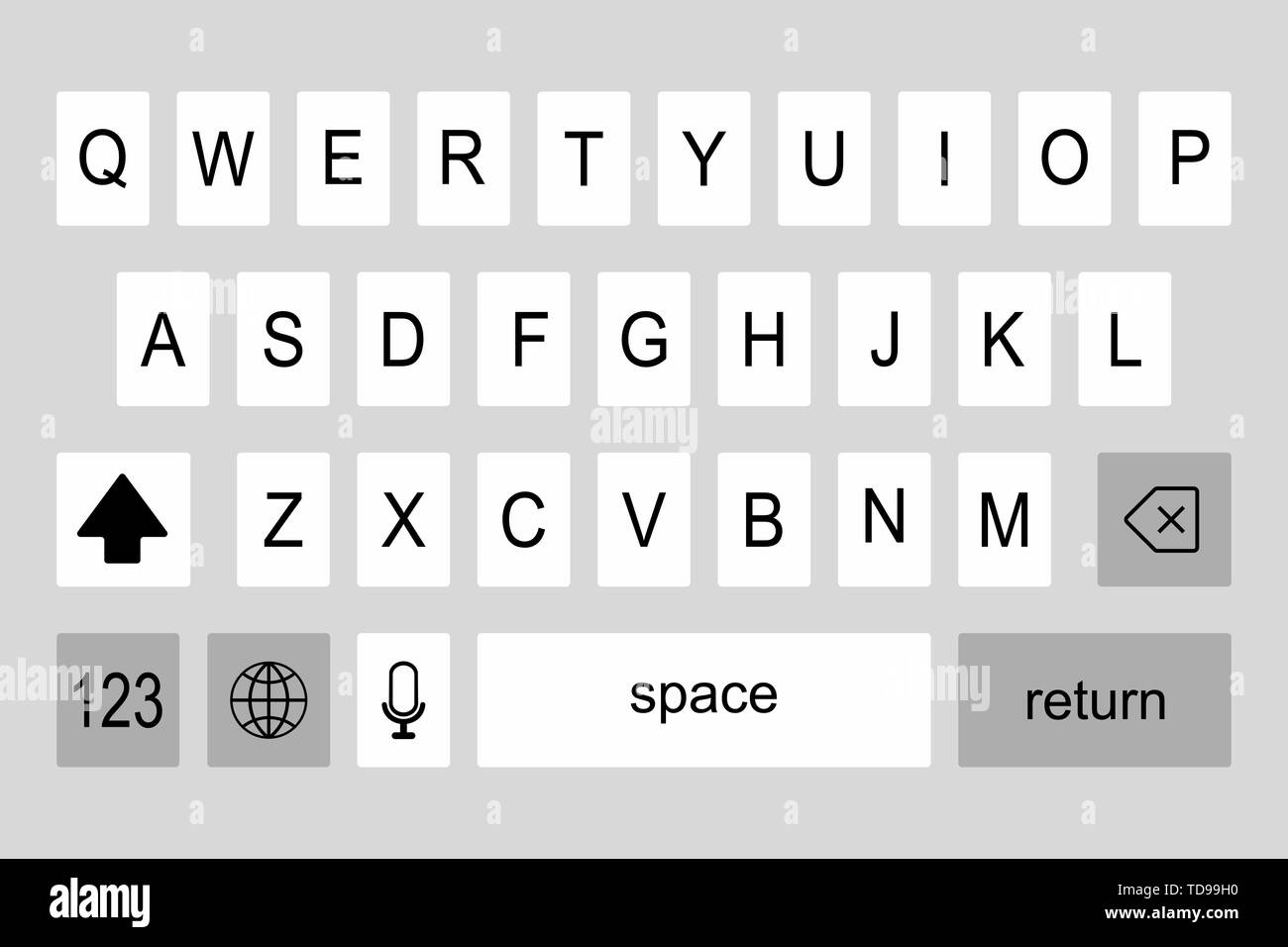 Keyboard smartphone back. Smartphone techology concept. Vector Stock ...