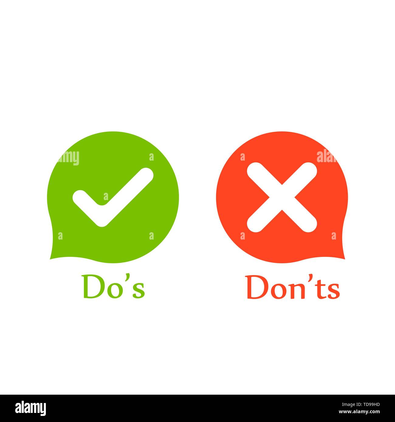 Do's don'ts signs in speech bubbles. Vector Stock Vector Image & Art ...