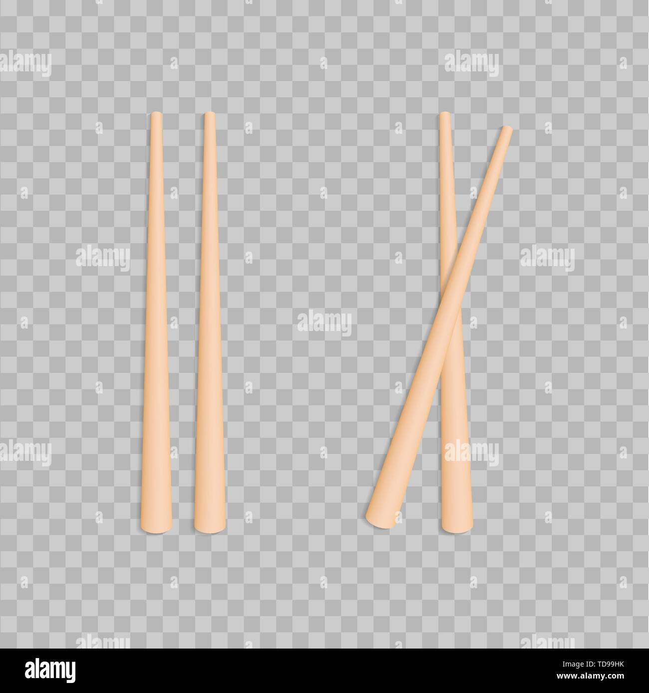 Realistic Food Chopsticks with shadow. Vector illustration Stock Vector ...