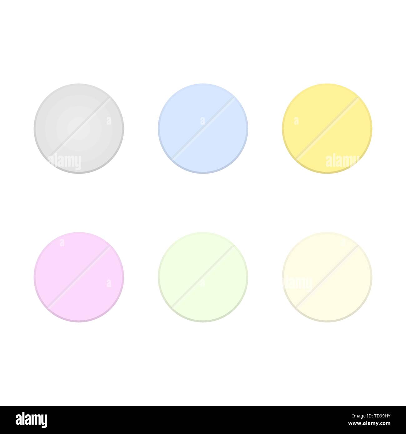 Pill icons set. Flat style. Vector illustration Stock Vector Image ...